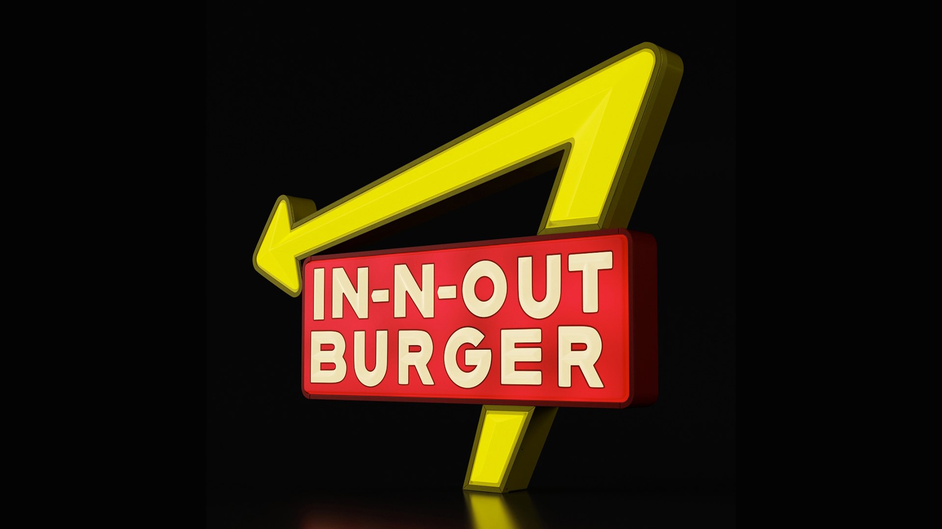 In N Out Burger Sign Light 3D Model - TurboSquid 2278828