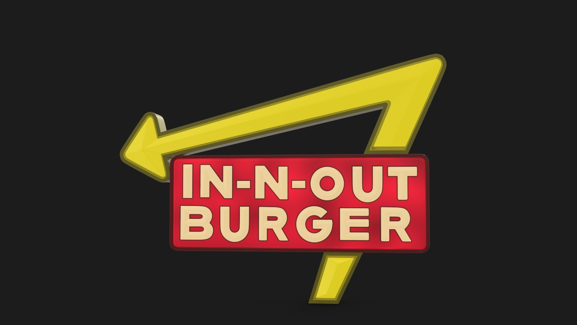 In N Out Burger Sign Light 3D Model - TurboSquid 2278828