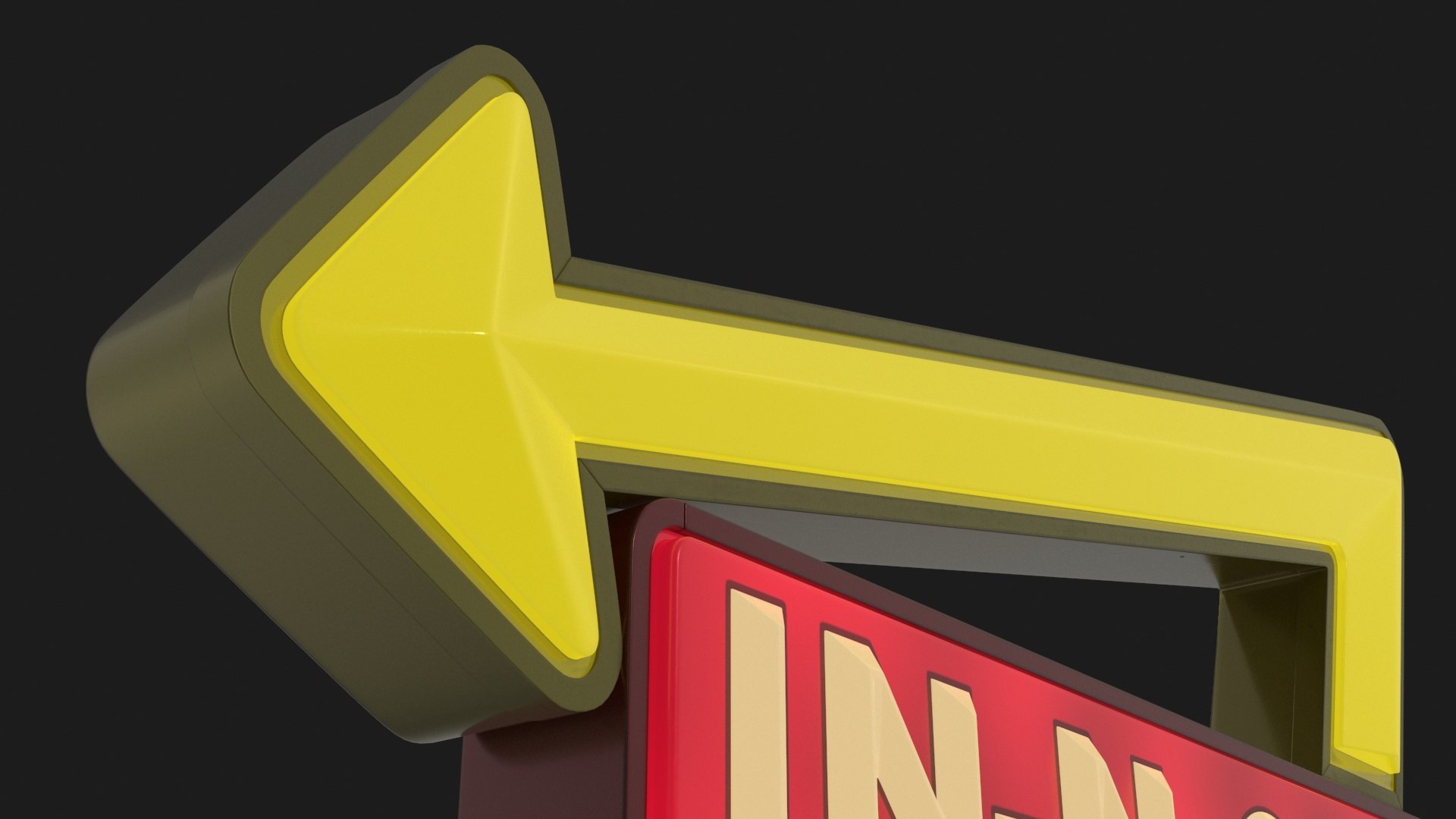 In N Out Burger Sign Light 3D Model - TurboSquid 2278828