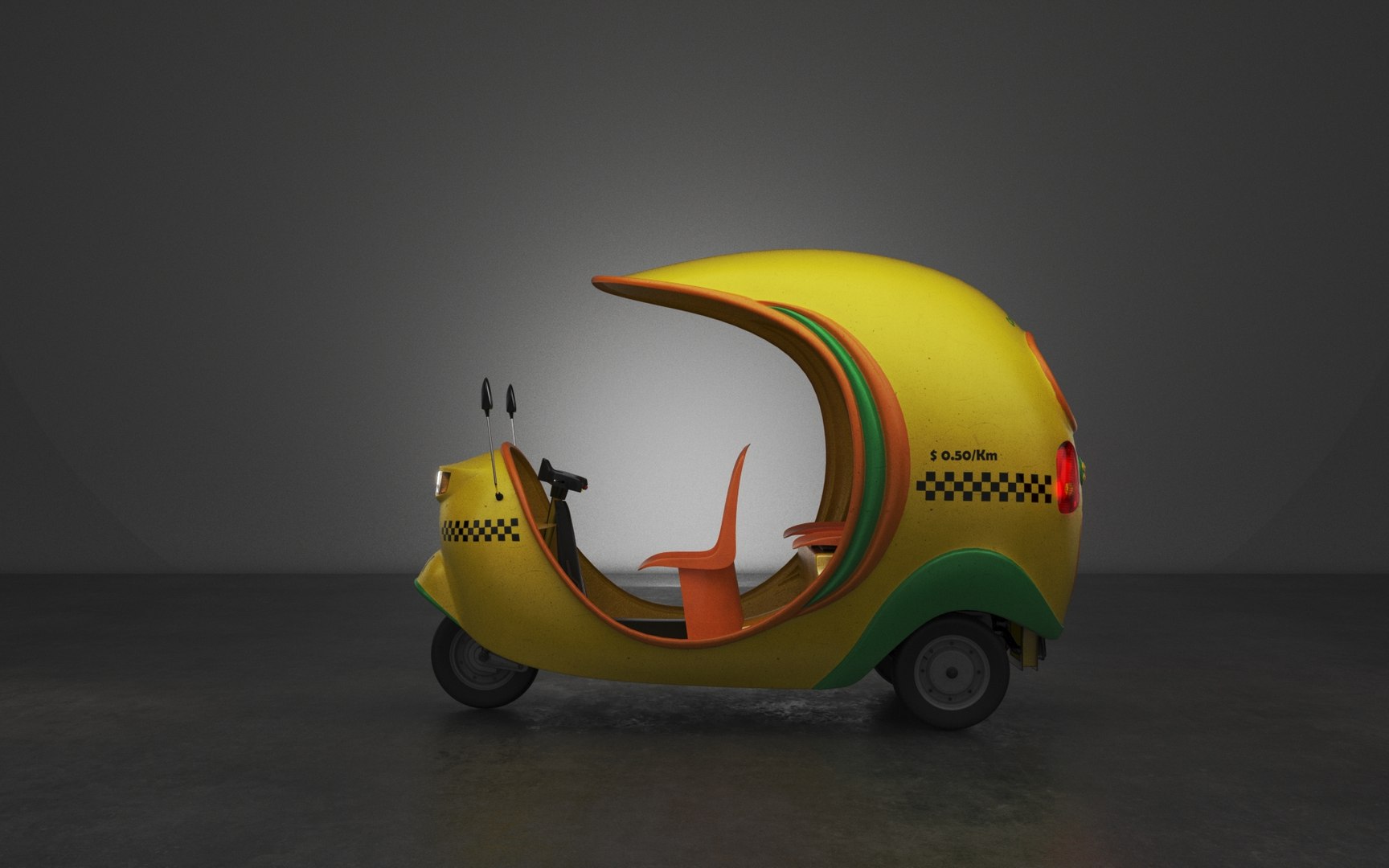 3D Havana Coco Taxi Model - TurboSquid 2213404