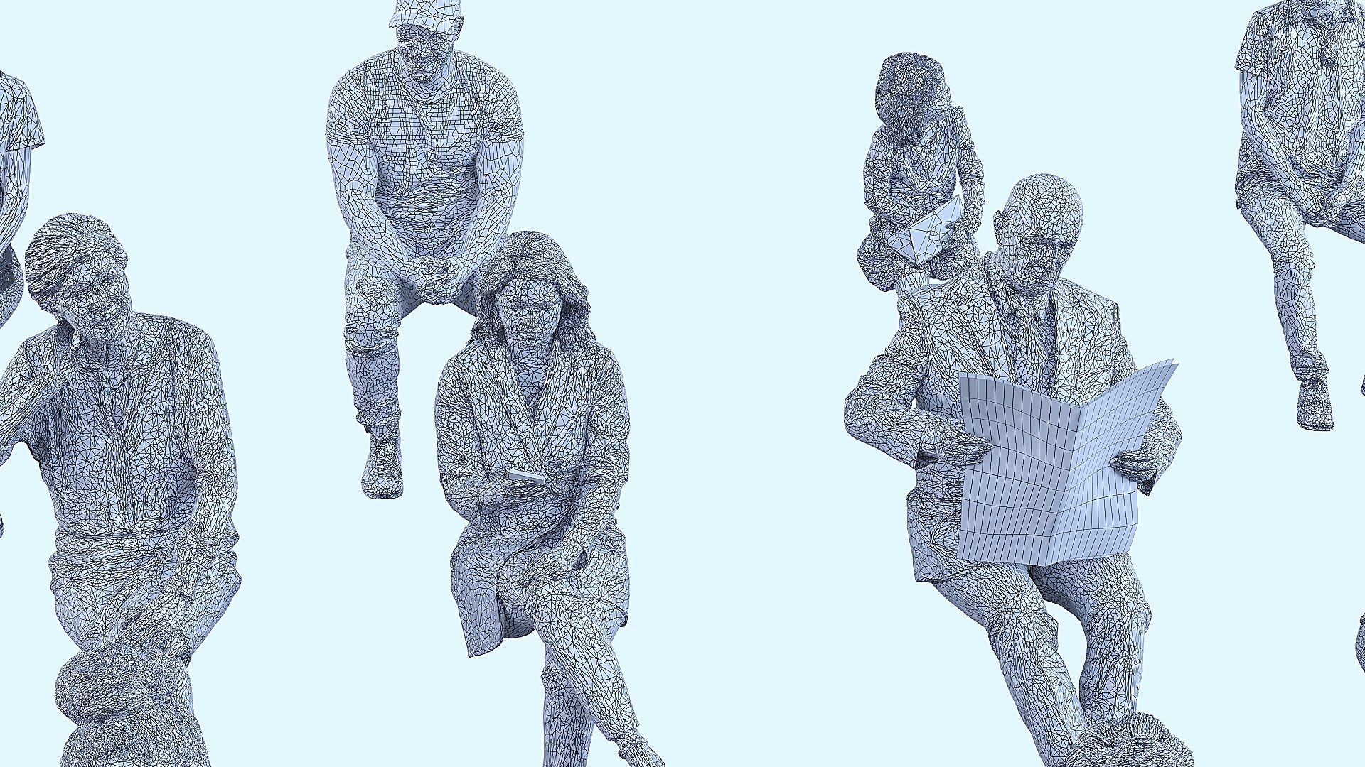 3D People In Seated Poses 4 - TurboSquid 2415703