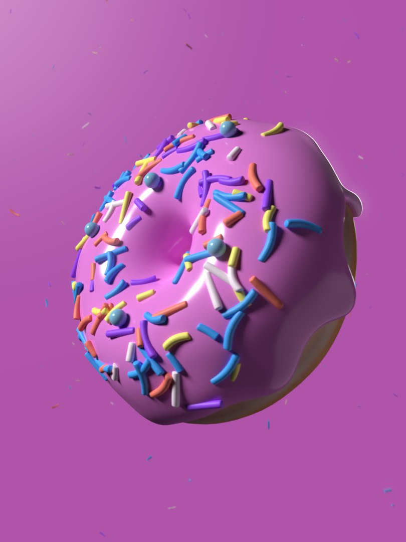 Donut With Animation 3D Model - TurboSquid 1841602