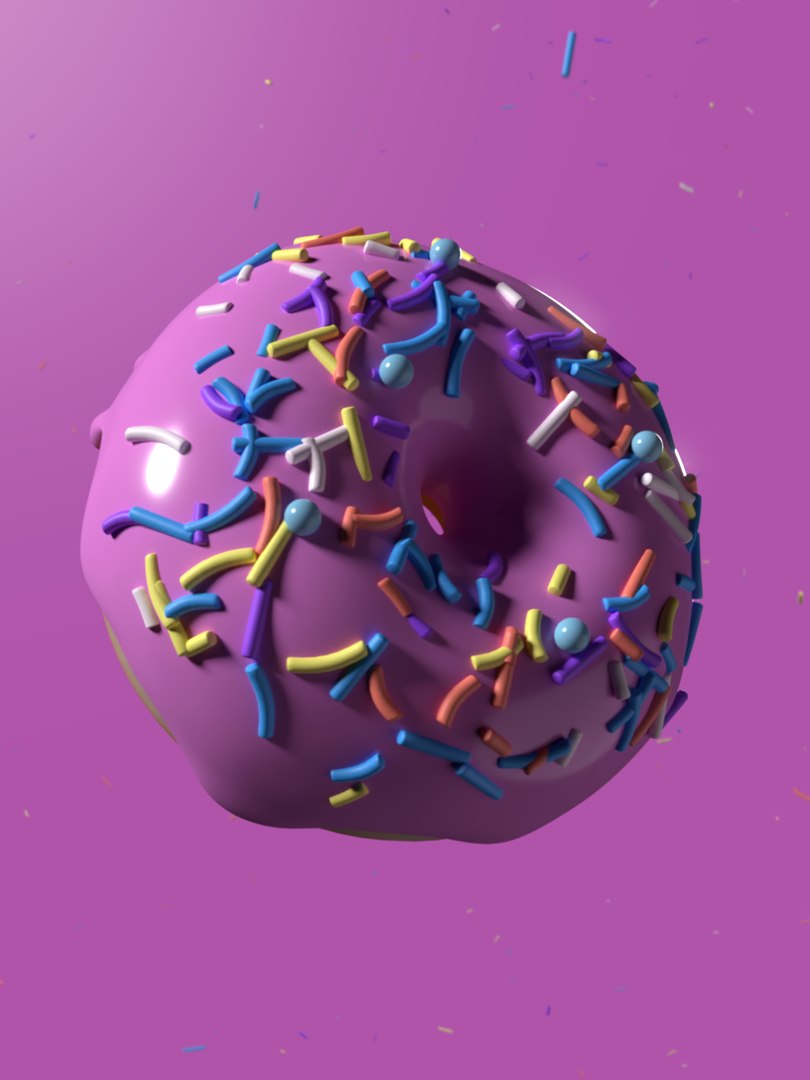 Donut With Animation 3D Model - TurboSquid 1841602