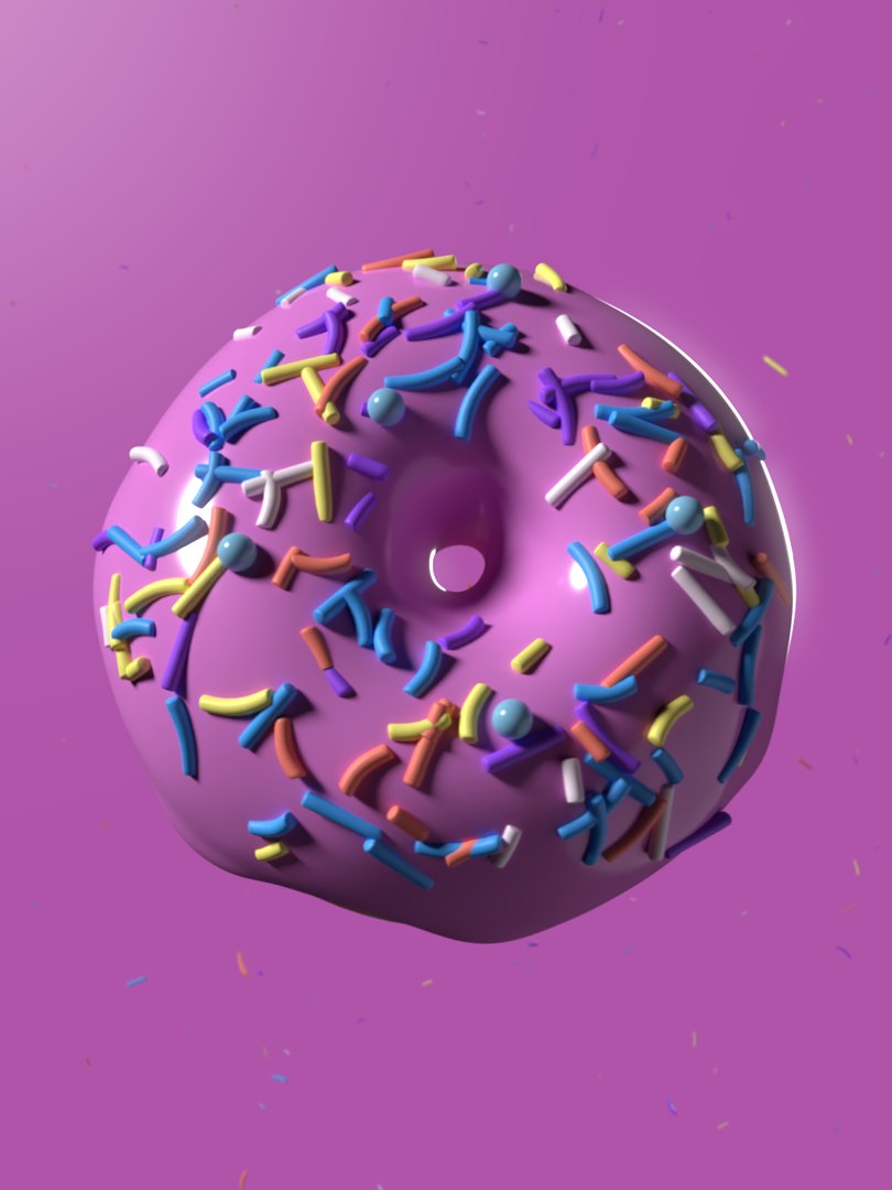 Donut With Animation 3D Model - TurboSquid 1841602
