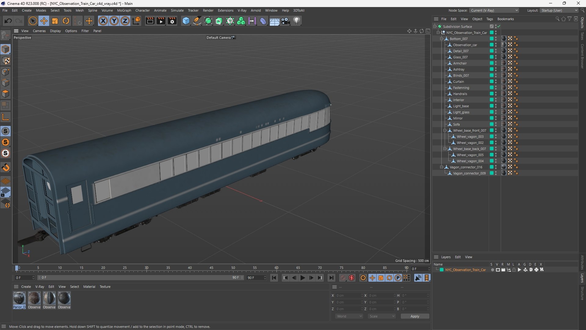 NYC Observation Train Car 3D Model - TurboSquid 2426103