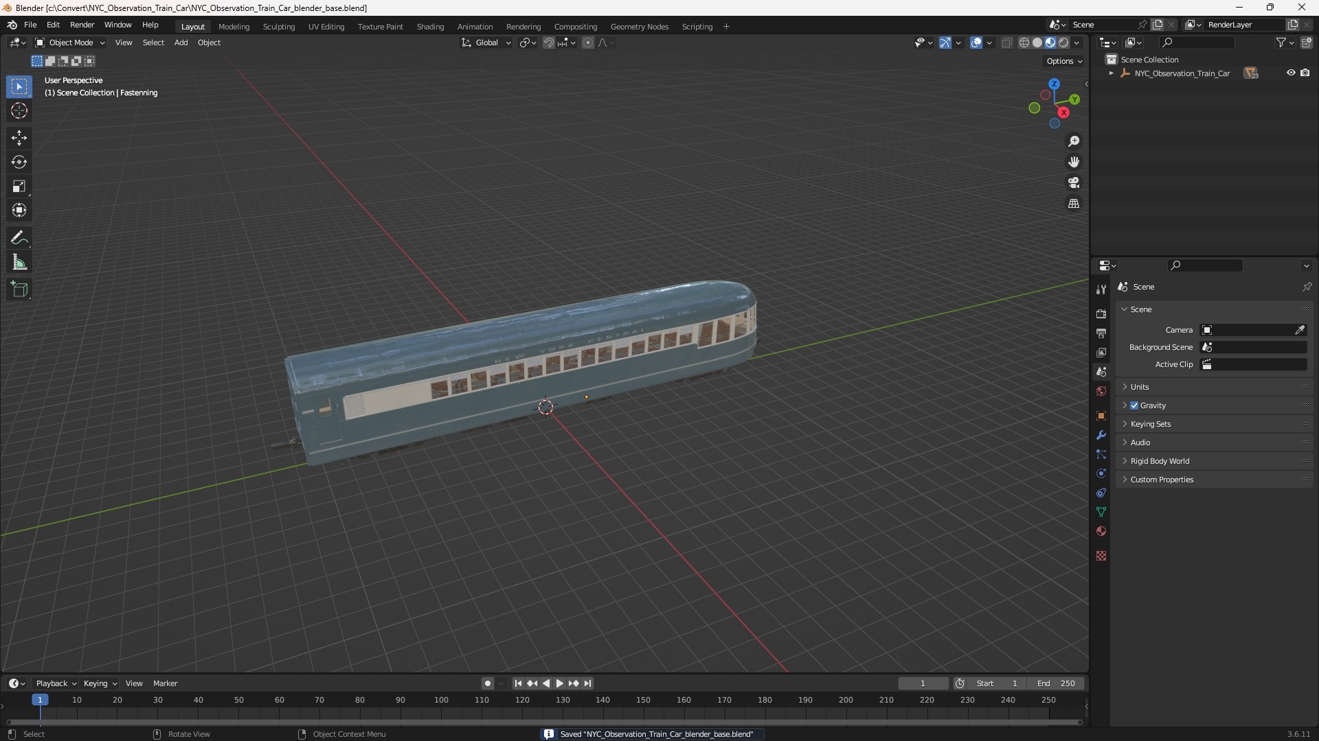 NYC Observation Train Car 3D Model - TurboSquid 2426103