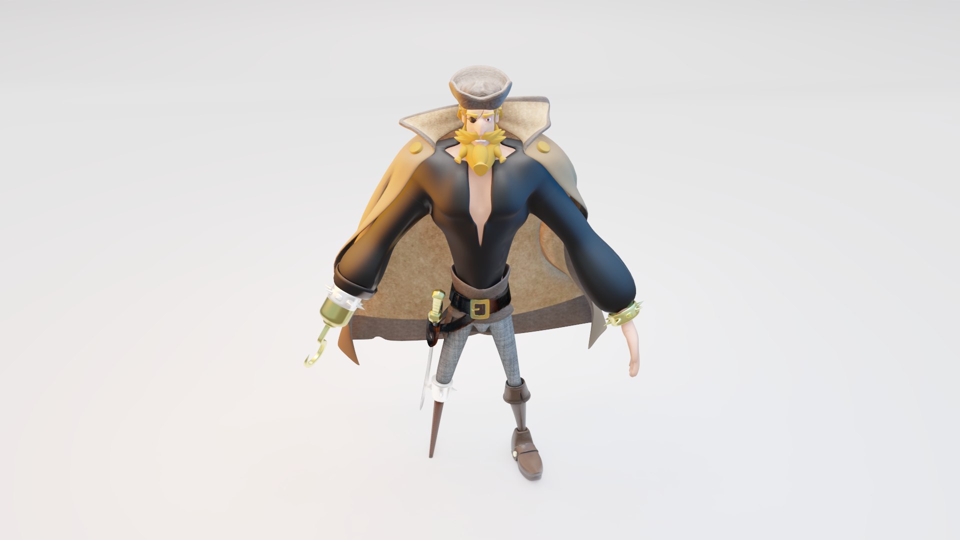 Pirate Captain Model 3D Model - TurboSquid 2022062
