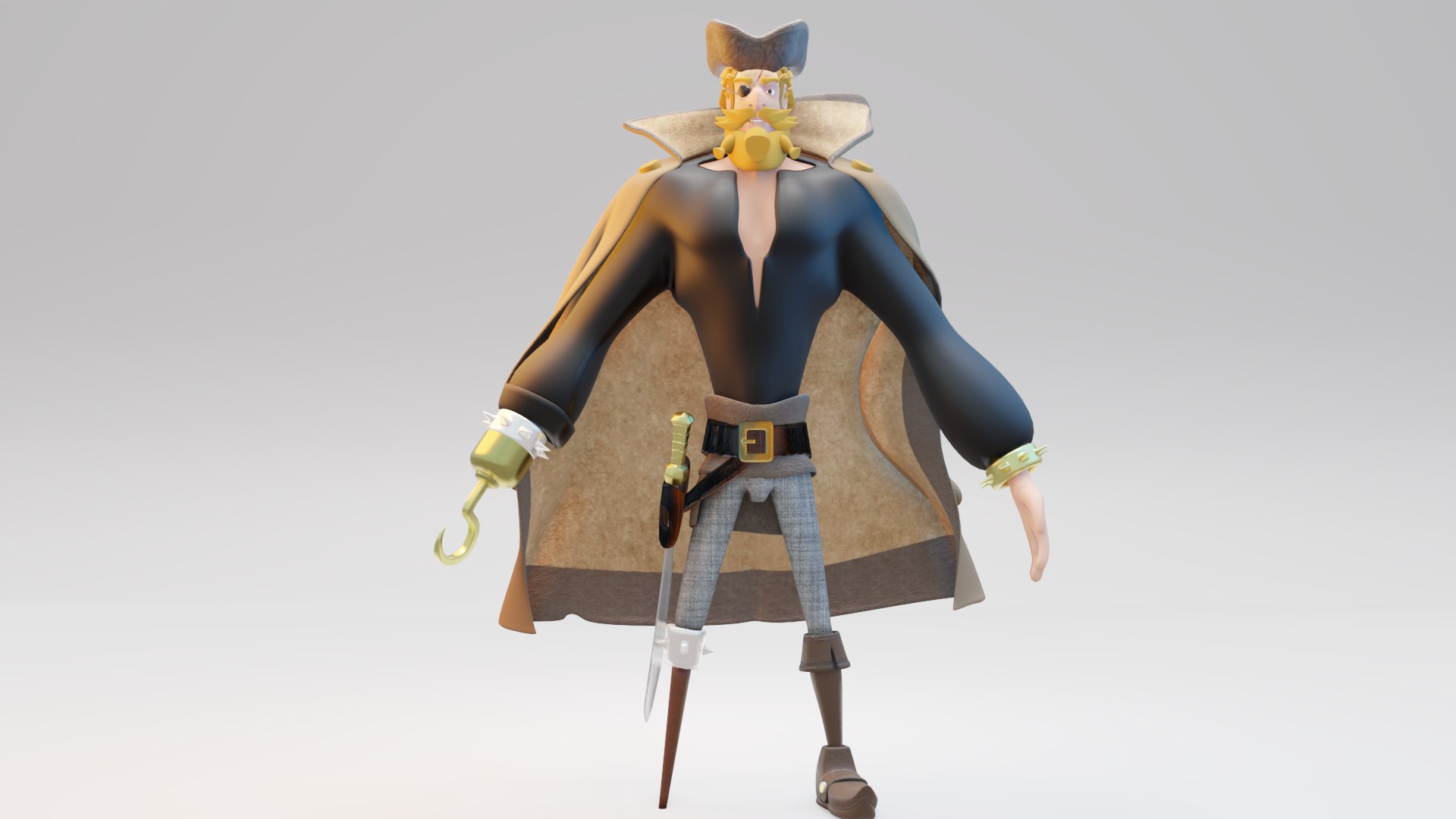 Pirate Captain Model 3D Model - TurboSquid 2022062