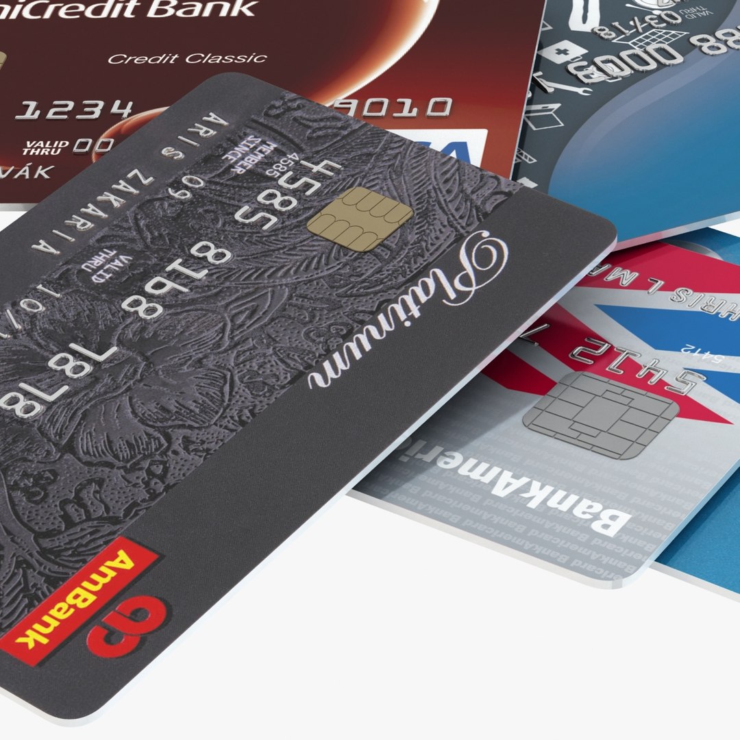Credit Cards 3d Model