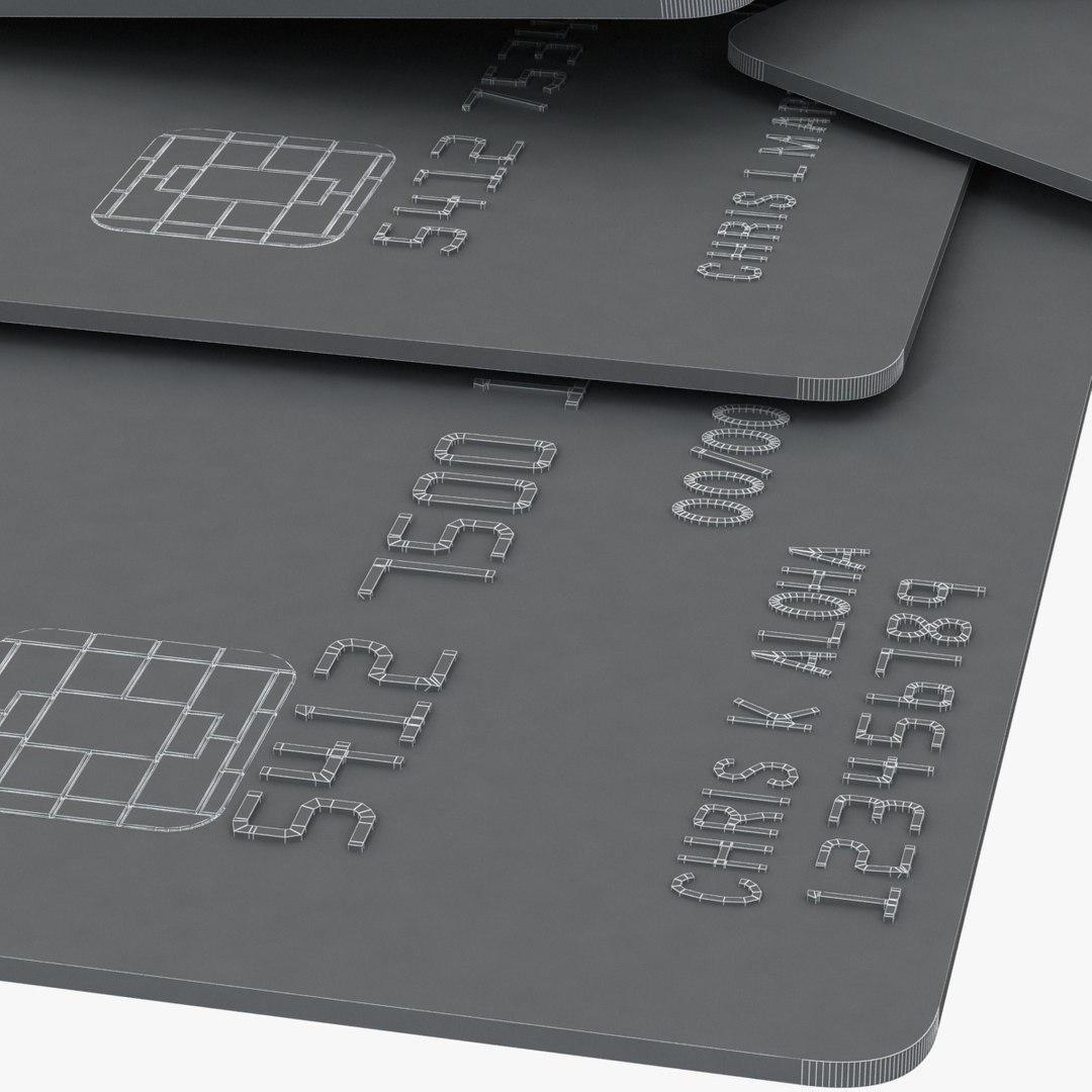 Credit Cards 3d Model