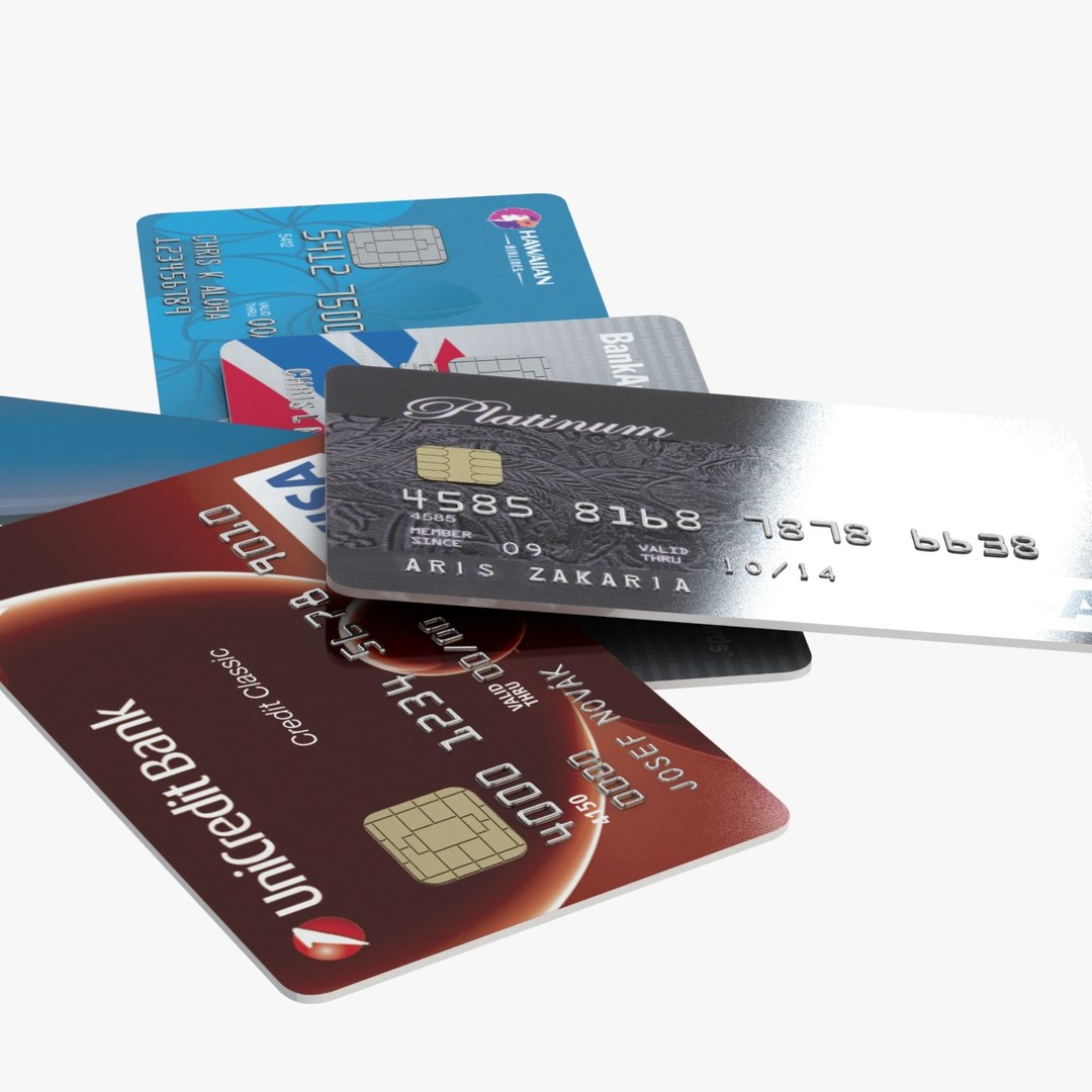 Credit Cards 3d Model