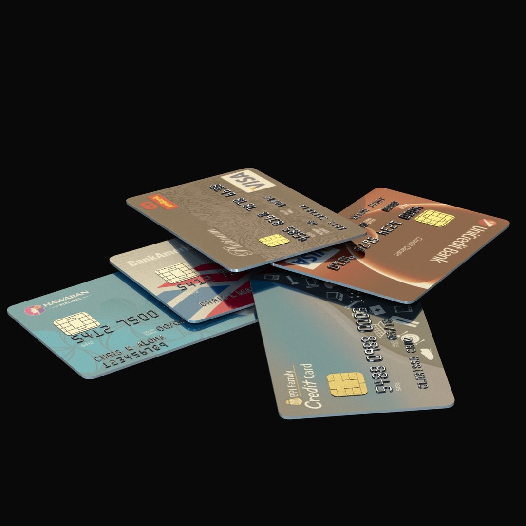 Credit Cards 3d Model