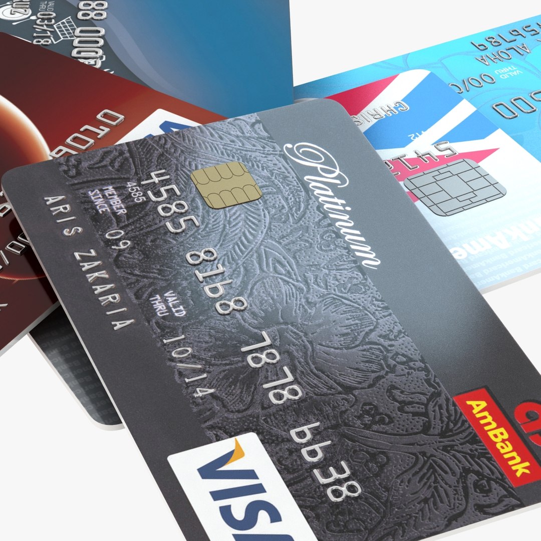 Credit Cards 3d Model