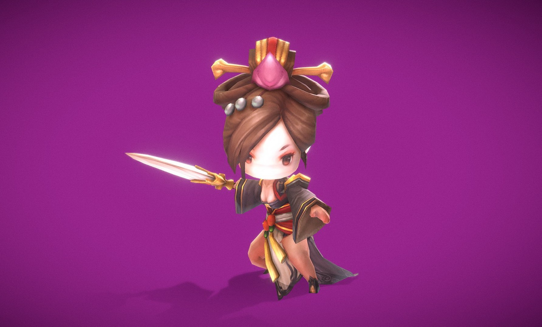 Three Kingdoms - Huang Yueying 3D Model - TurboSquid 2015072