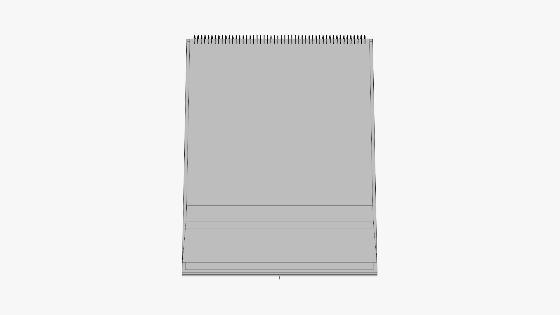 3D Basic Desk Calendar - Geometry Only No Textures No Materials ...