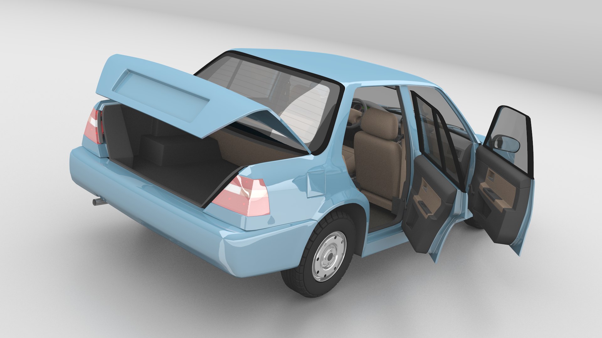 3d generic sedan