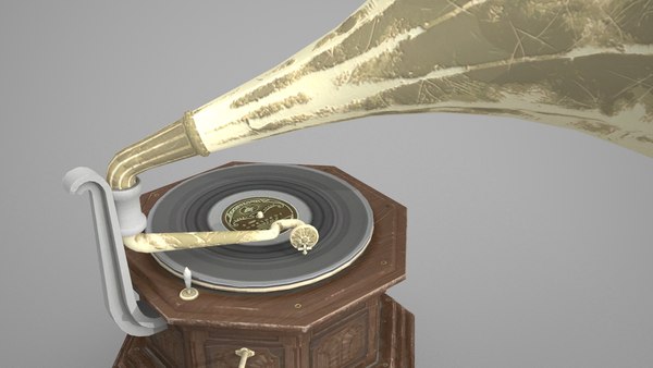 3D Retro phonograph model - TurboSquid 1787761