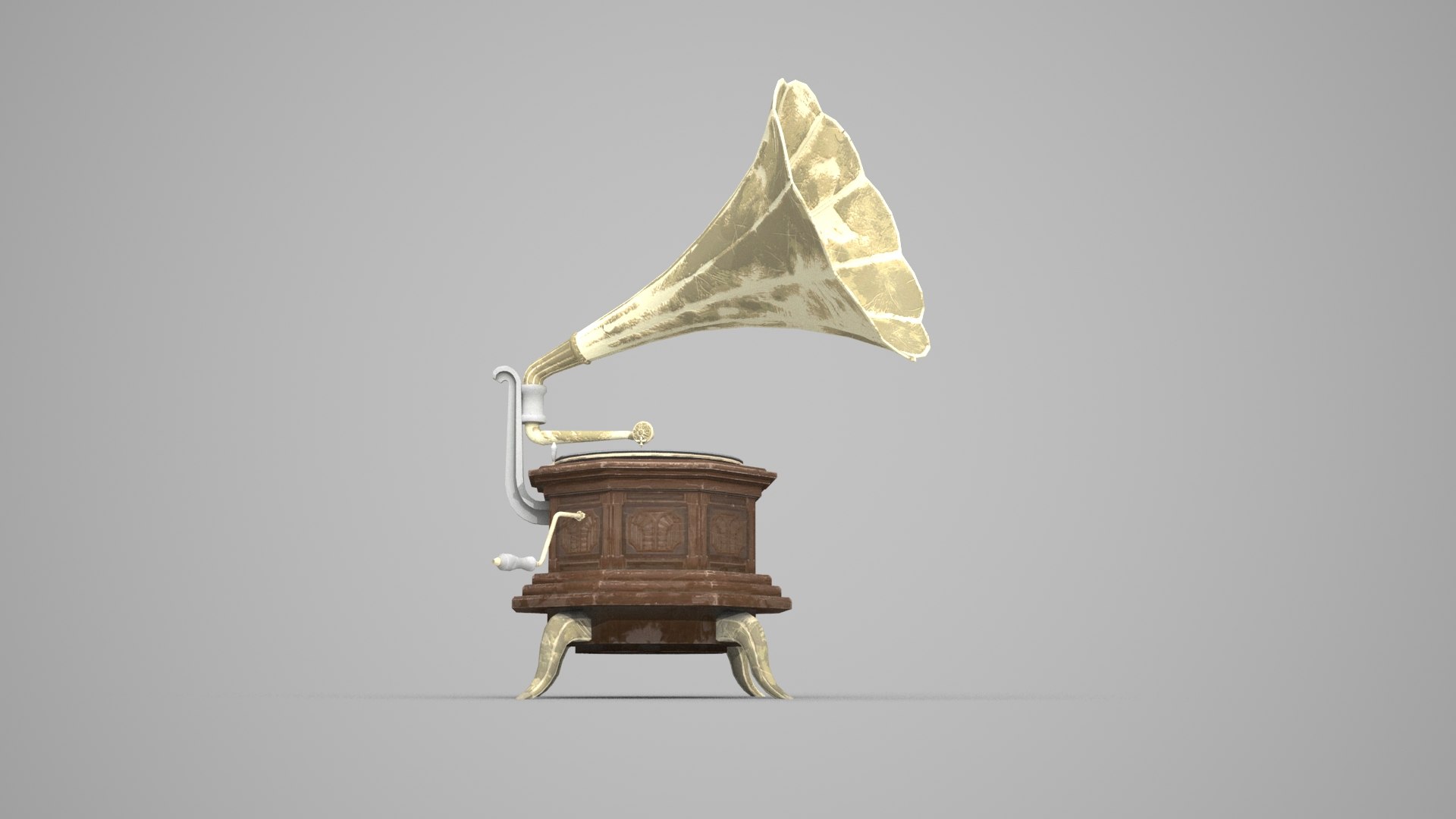 3D Retro phonograph model - TurboSquid 1787761
