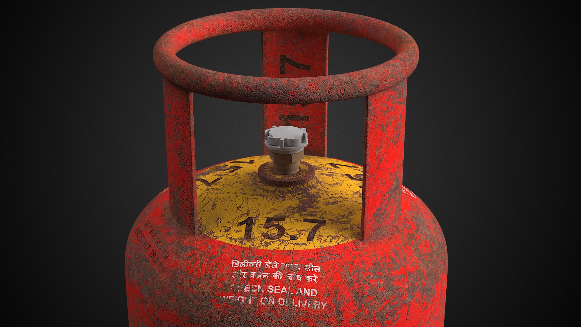 Gas Cylinder Rusty Model - TurboSquid 1702276