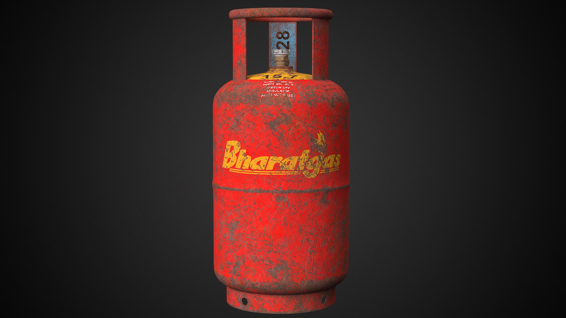 Gas Cylinder Rusty Model - TurboSquid 1702276