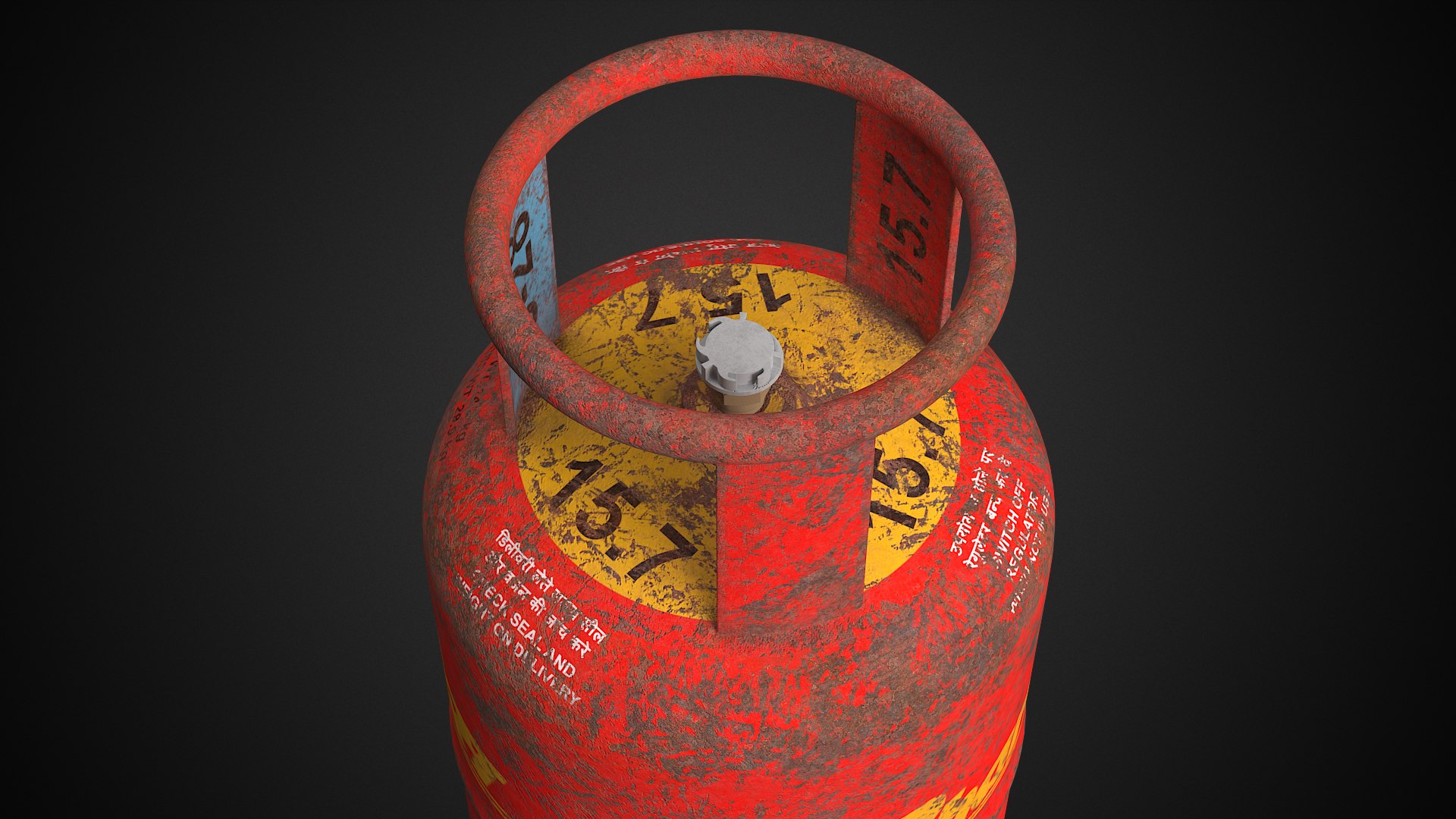 Gas Cylinder Rusty Model - TurboSquid 1702276