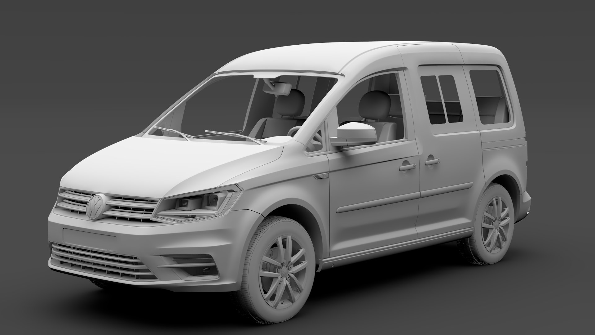 Volkswagen caddy 2018 3D model - TurboSquid 1275583