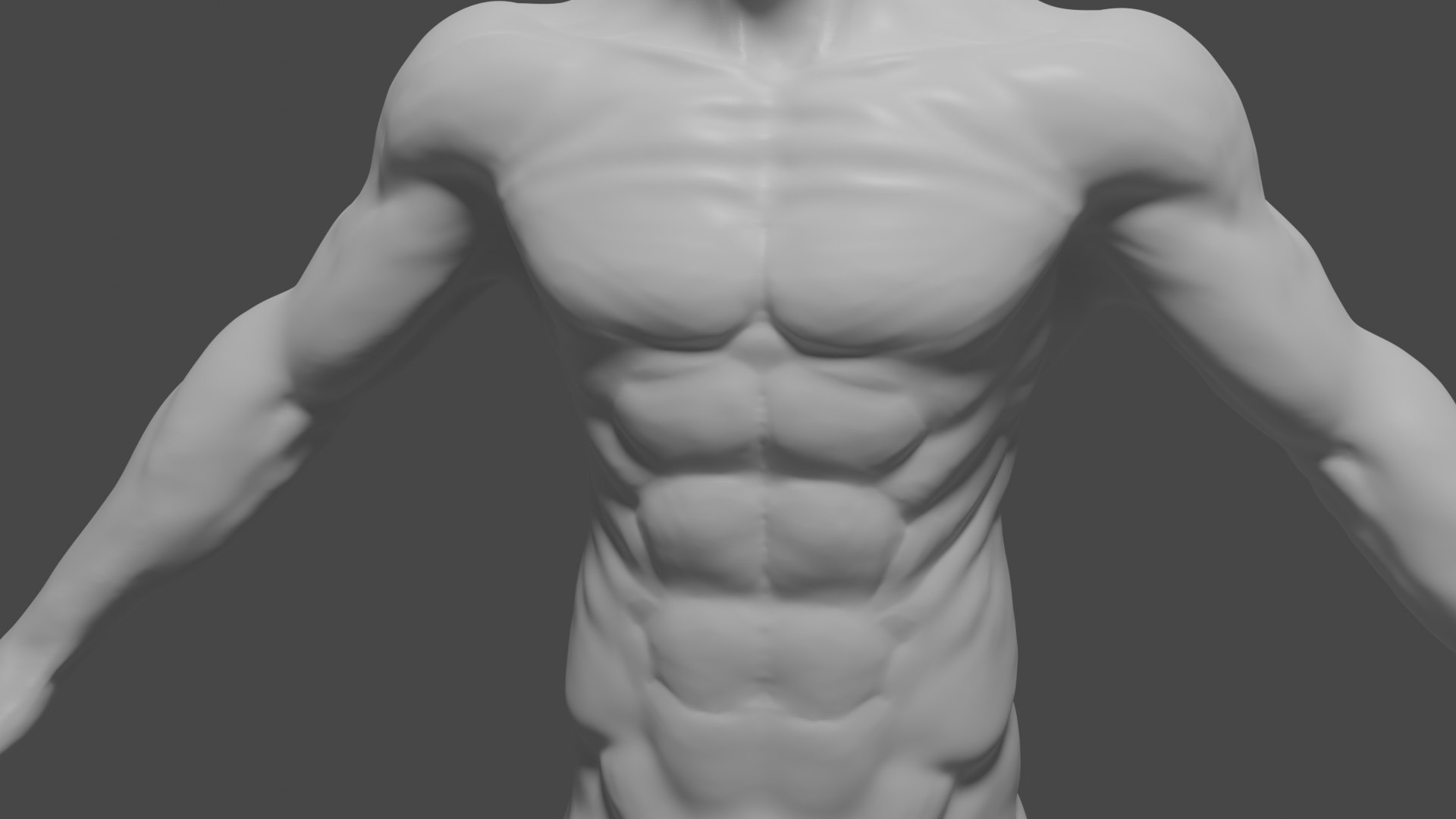3D Muscular Male Body Model - TurboSquid 1842649