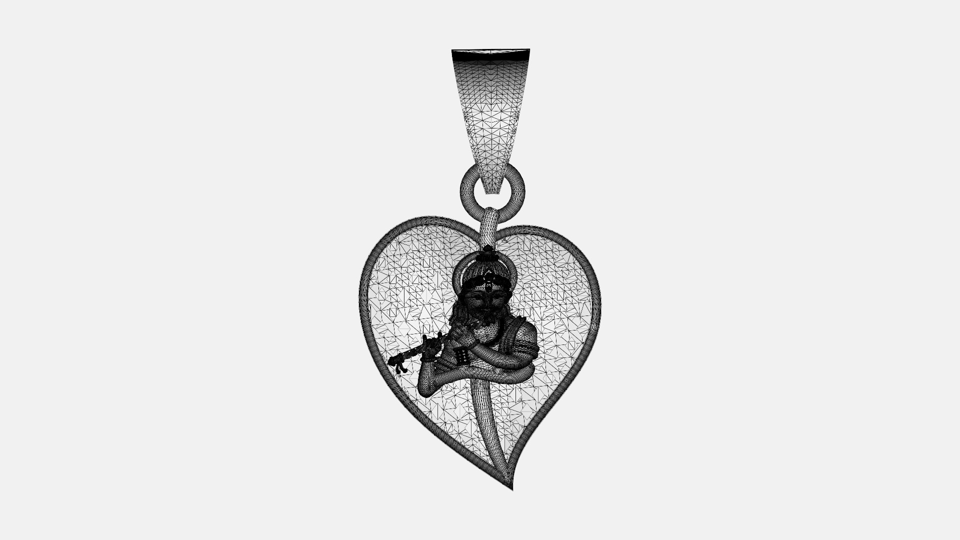 3D Krishna Heart Pendant-004 - TurboSquid 2282979