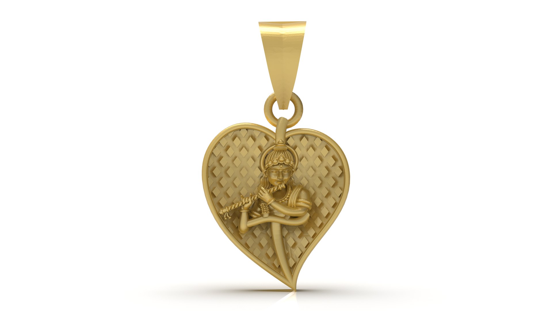 3D Krishna Heart Pendant-004 - TurboSquid 2282979