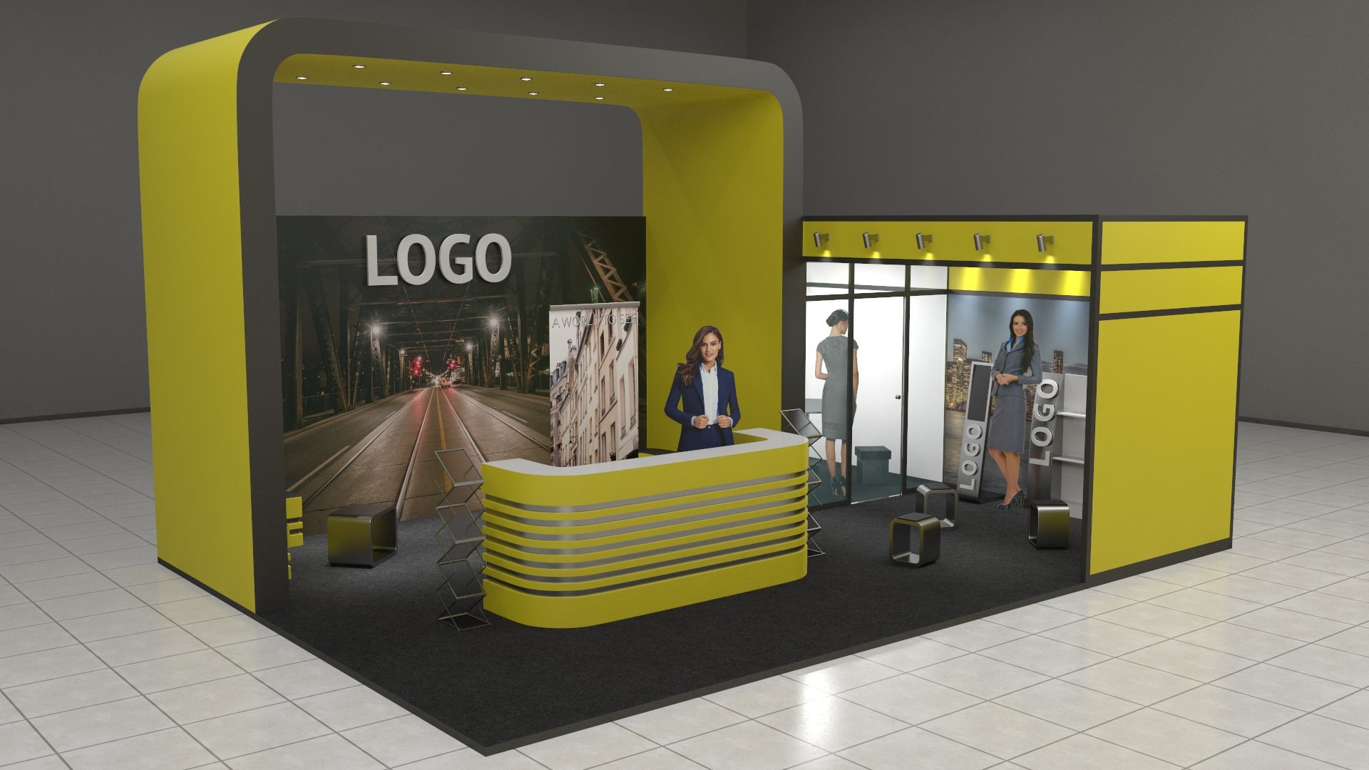 Exhibition Expo Stand 3D Model - TurboSquid 1561178