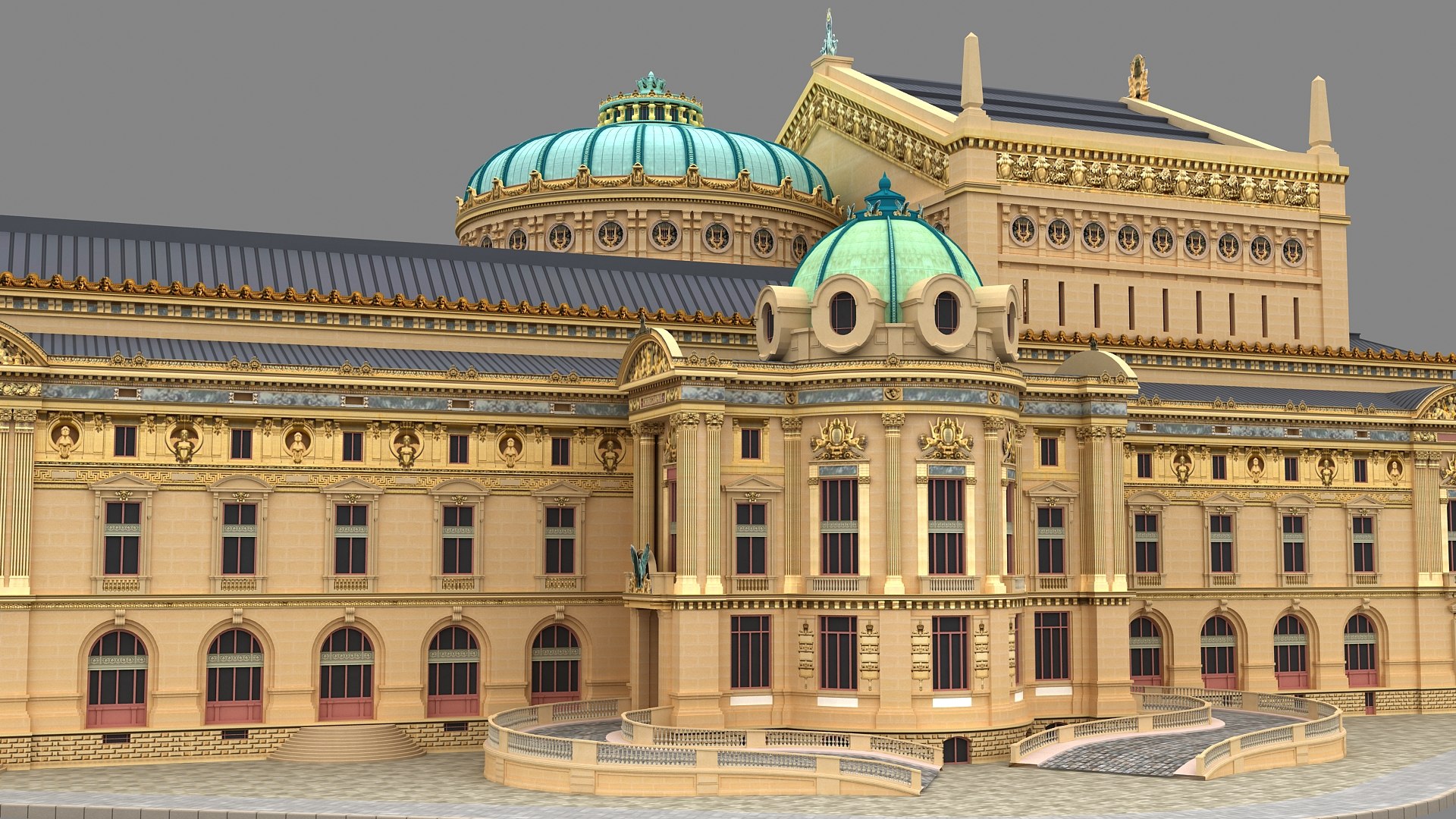 3D Opera Palais Garnier House Paris 3D Model - TurboSquid 1910711