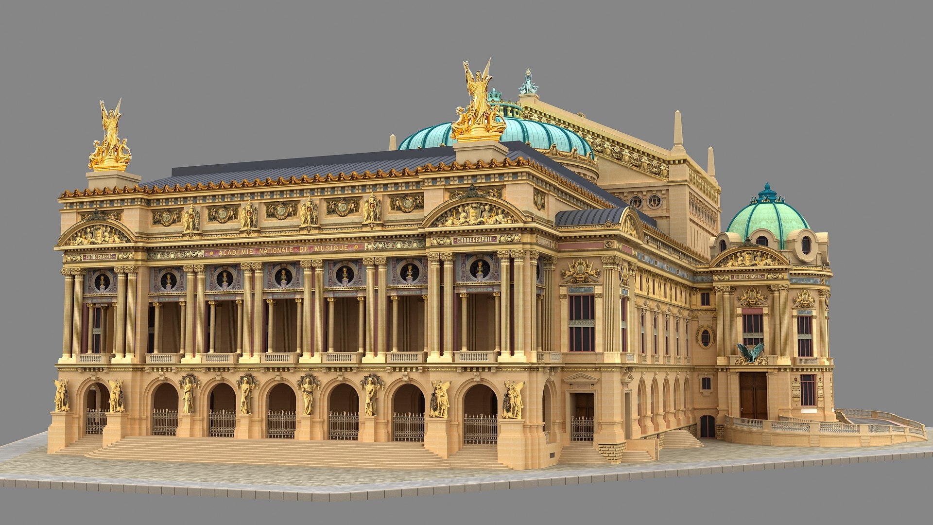 3D Opera Palais Garnier House Paris 3D Model - TurboSquid 1910711