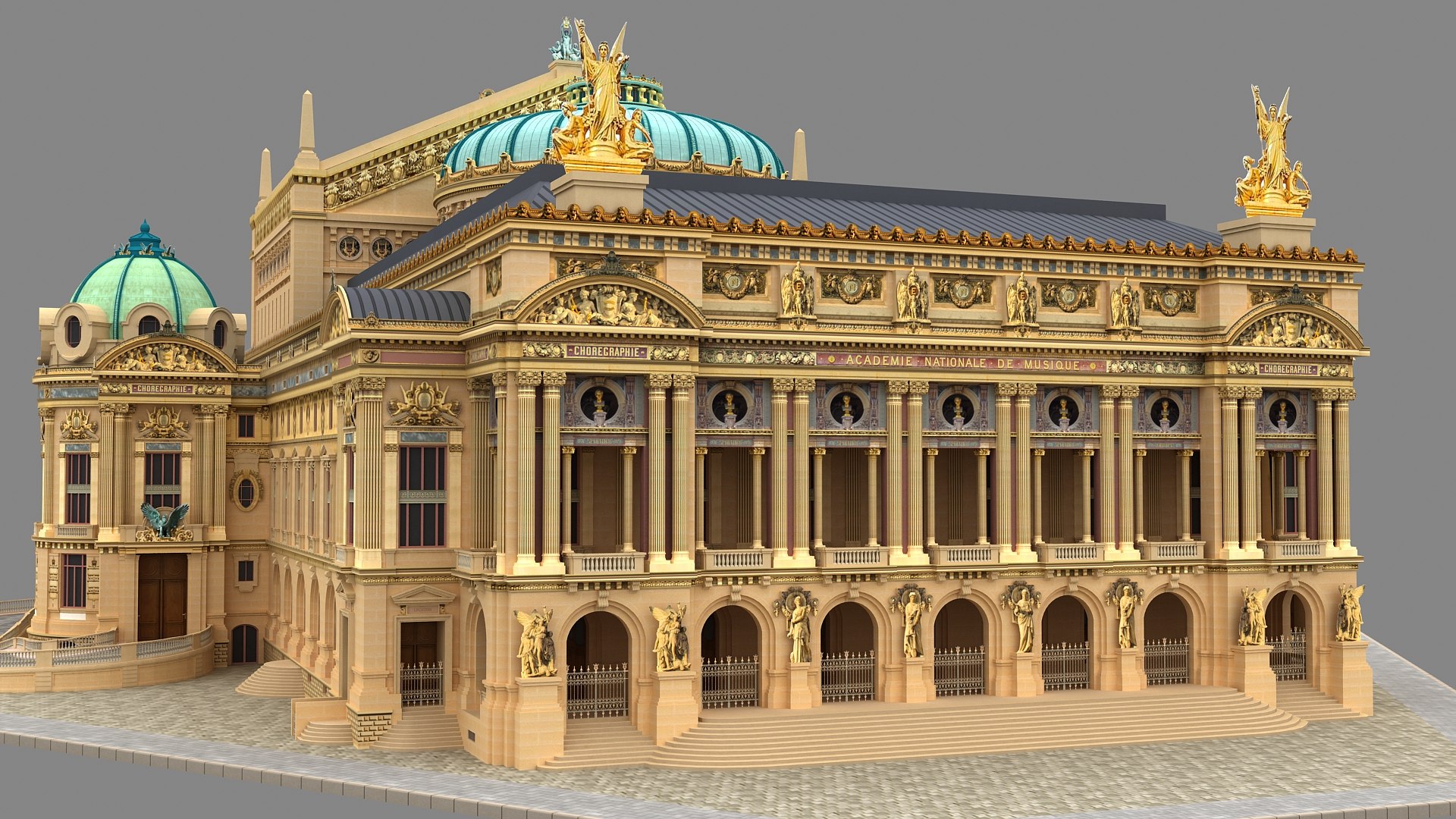 3D Opera Palais Garnier House Paris 3D Model - TurboSquid 1910711