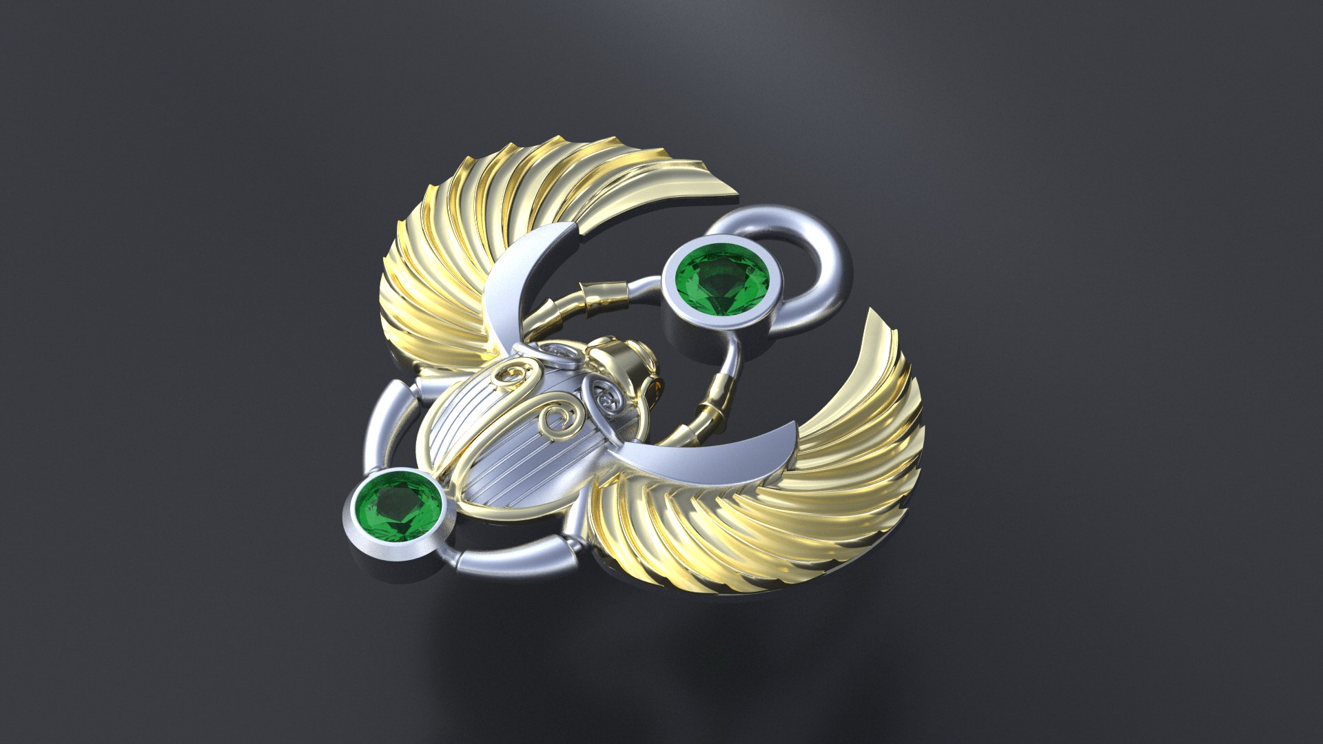 3D Pendant Scarab Model - TurboSquid 2050251