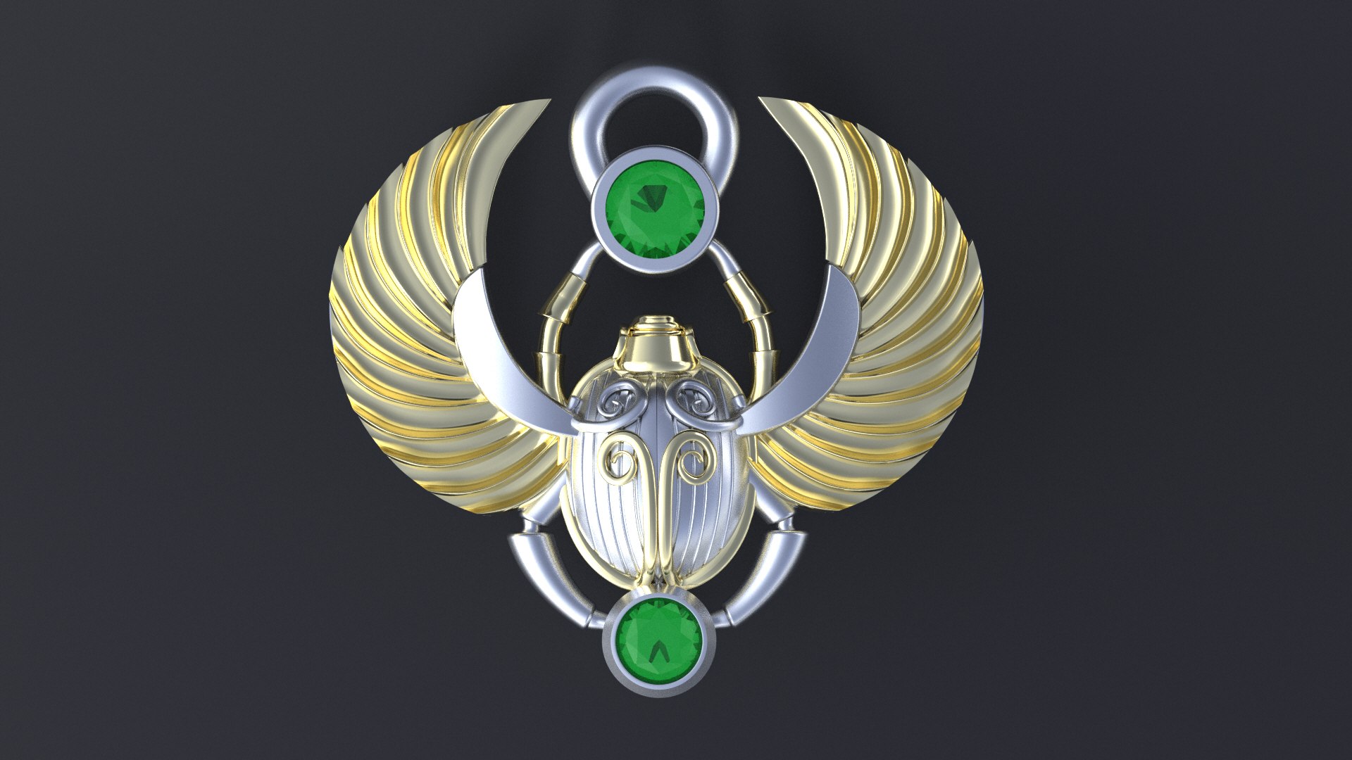 3D Pendant Scarab Model - TurboSquid 2050251