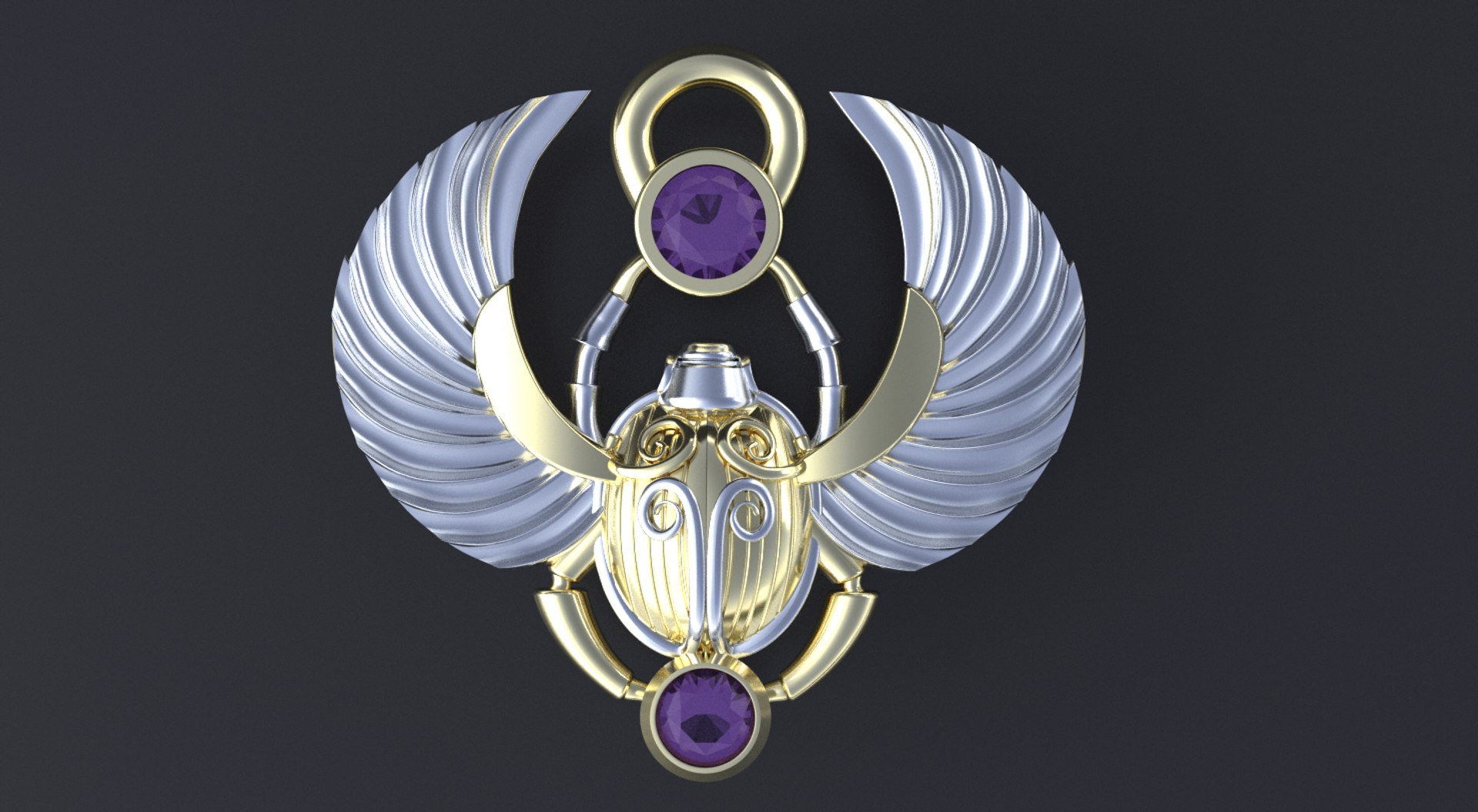 3D Pendant Scarab Model - TurboSquid 2050251