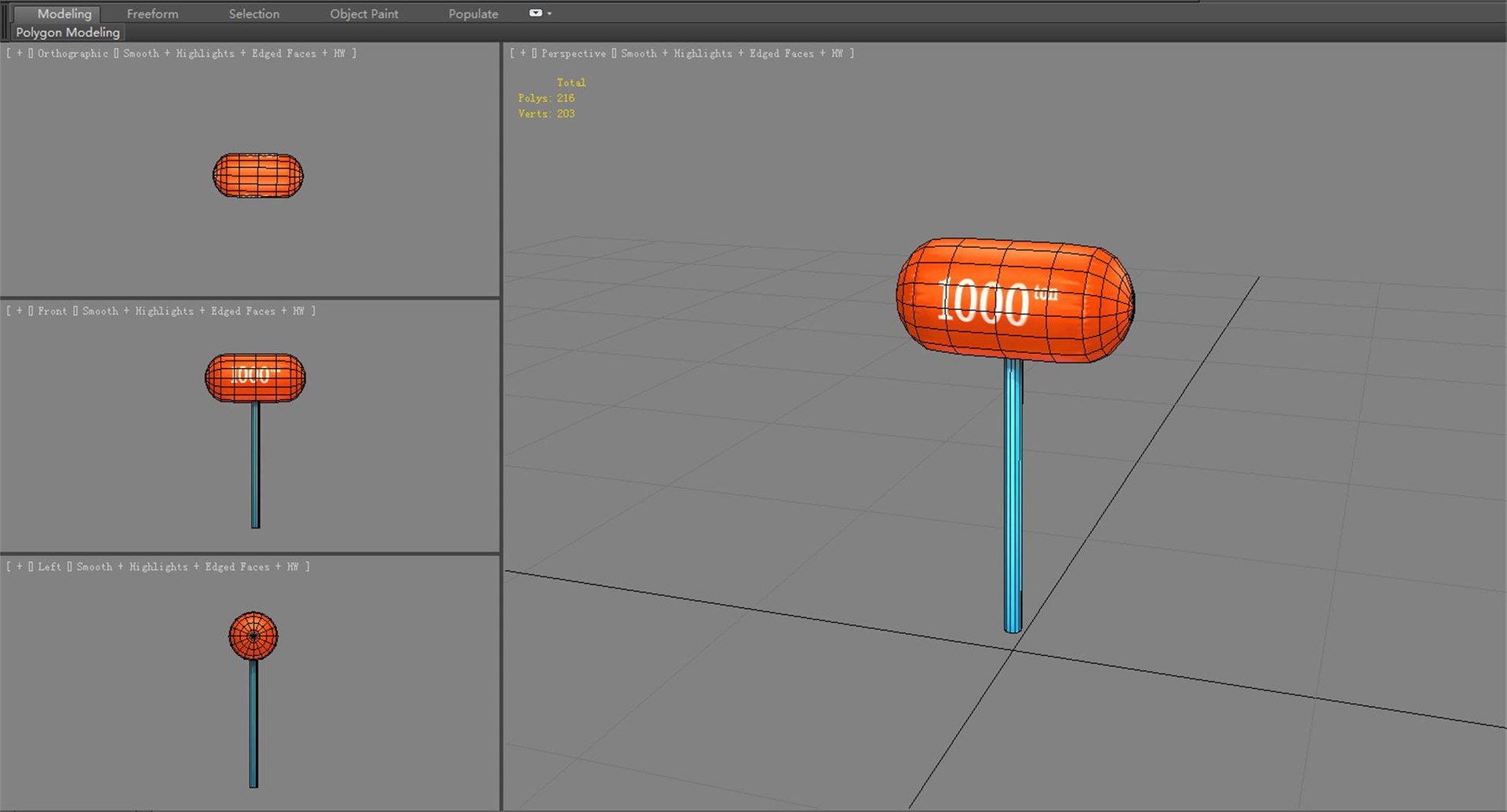 Inflatable Hammer - Cartoon Toy Hammer 3D Model - TurboSquid 2269388