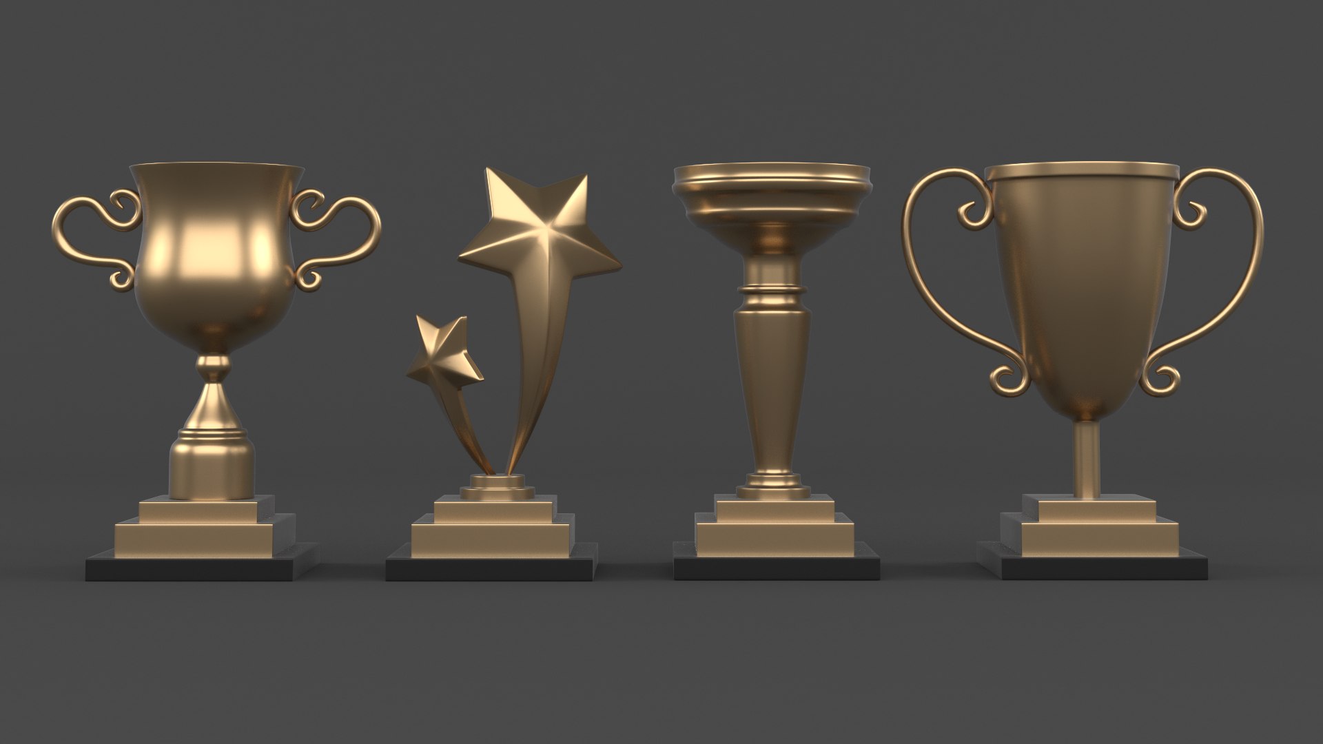 3D Trophy Cups model - TurboSquid 2107003