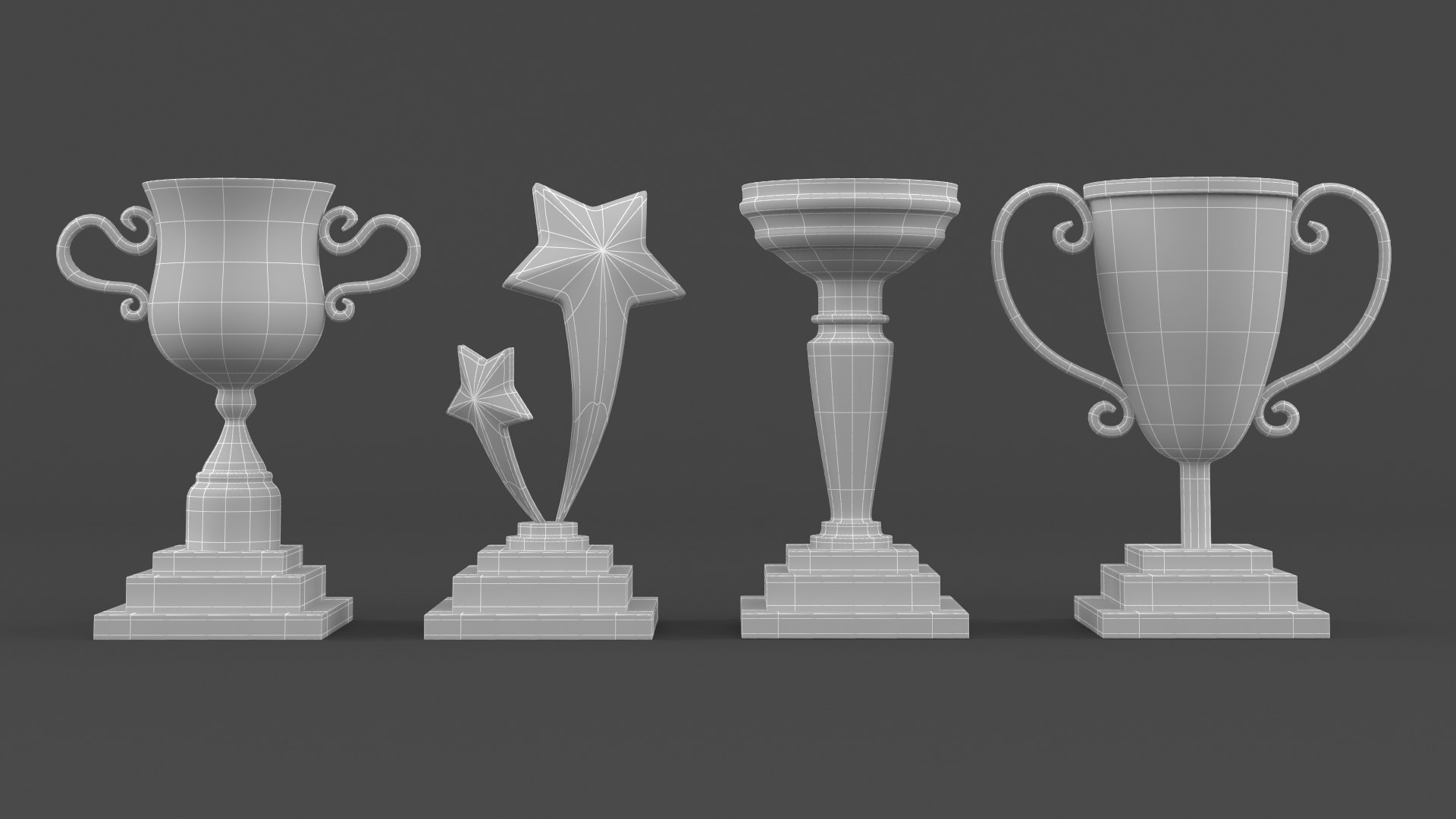 3D Trophy Cups model - TurboSquid 2107003