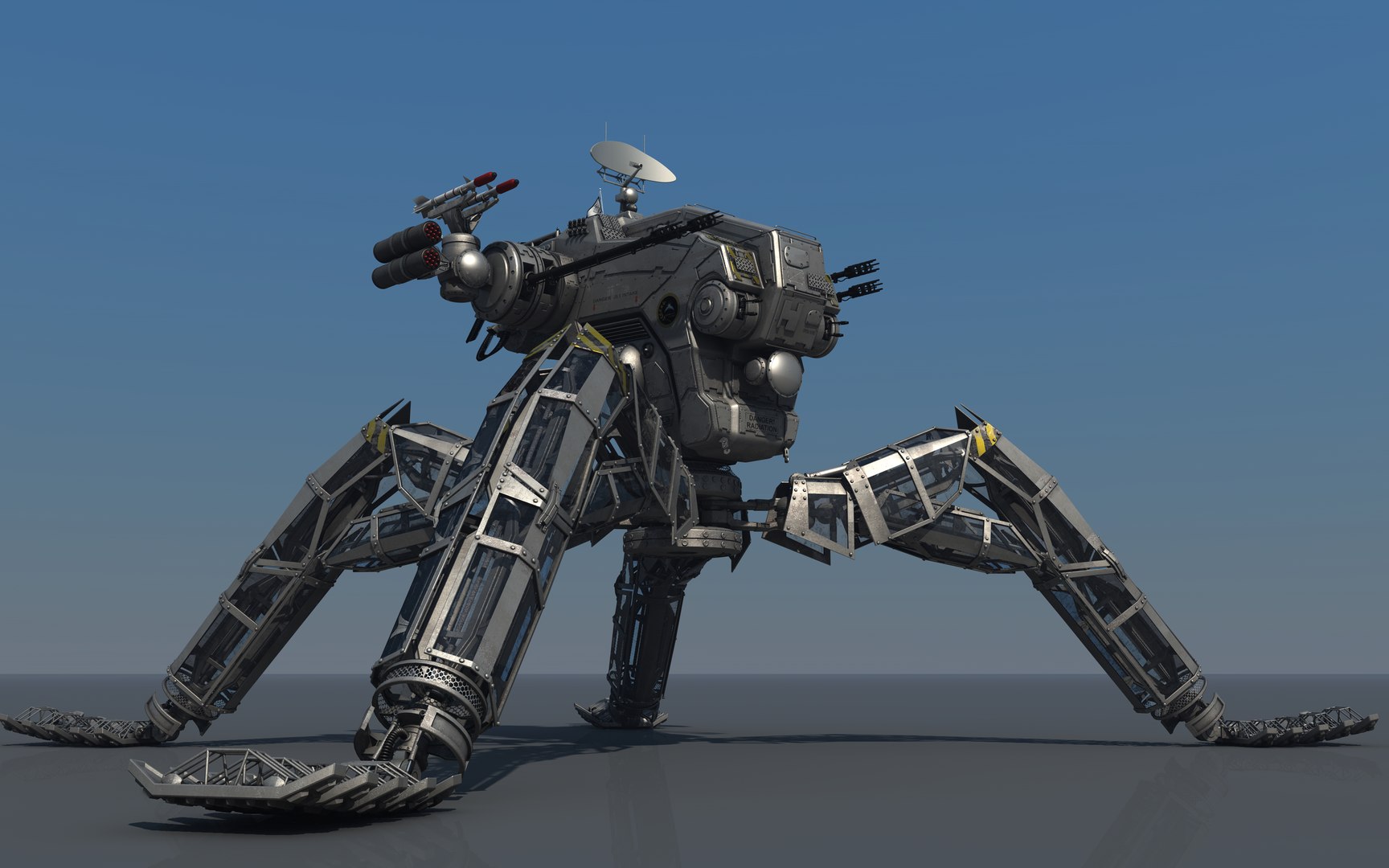 Cinema4d Anti Aircraft Mech