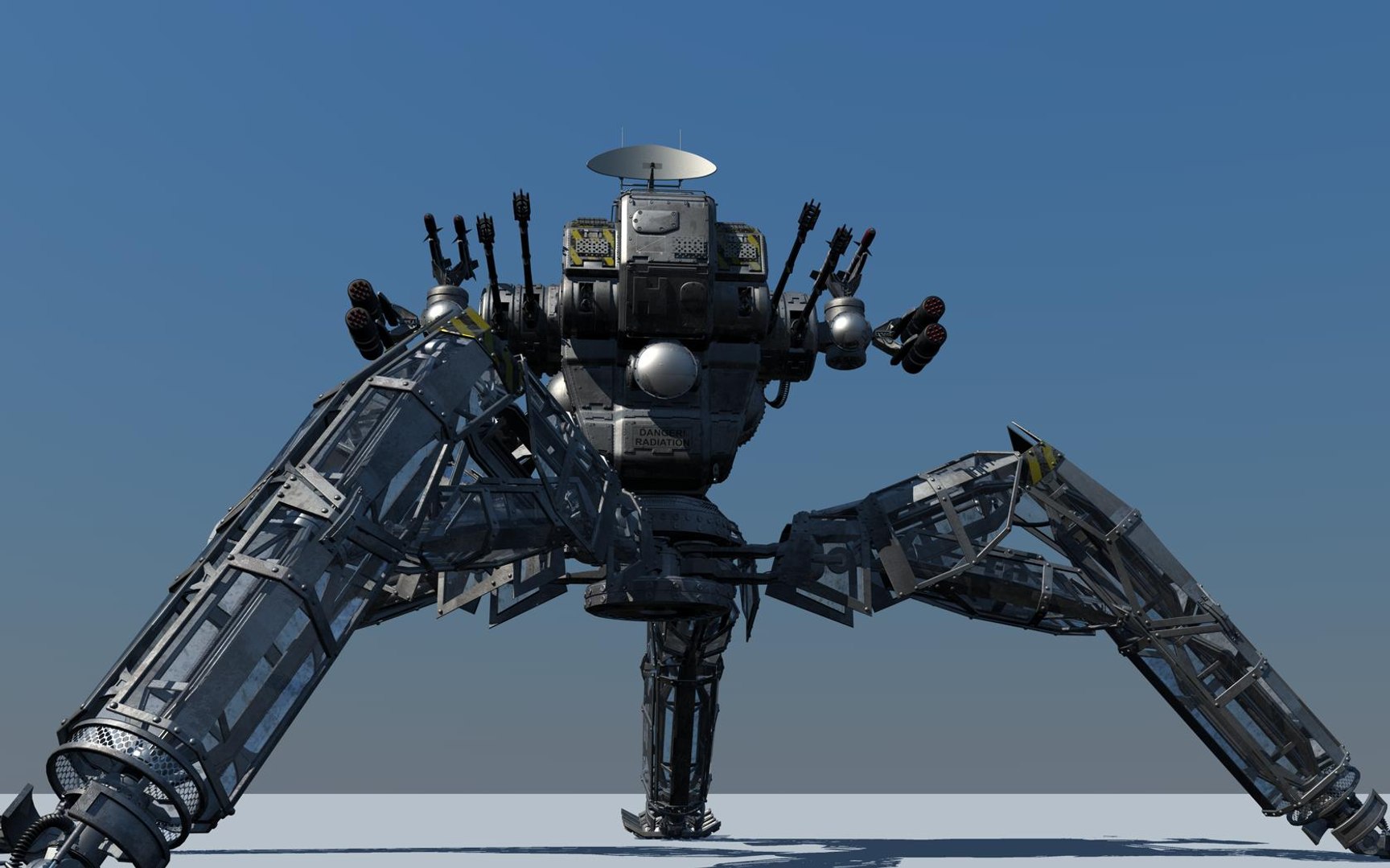 Cinema4d Anti Aircraft Mech