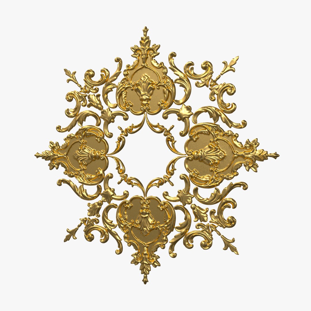 Ceiling Sockets Gypsum Plaster DR289 3D model - TurboSquid 2094989