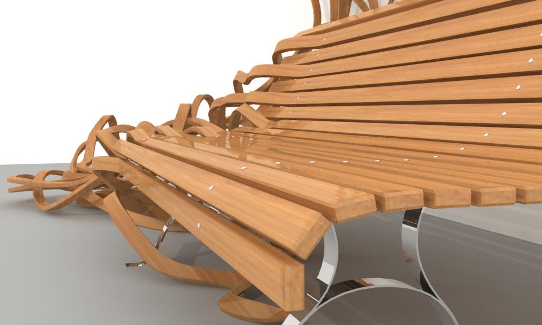 alive tree bench - 3d 3ds