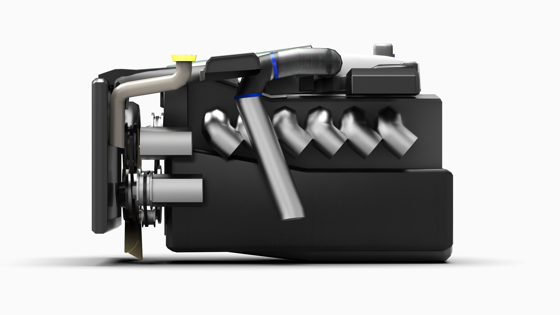 3D Model RB25DET Neo Turbo Low Poly Engine - TurboSquid 2307175