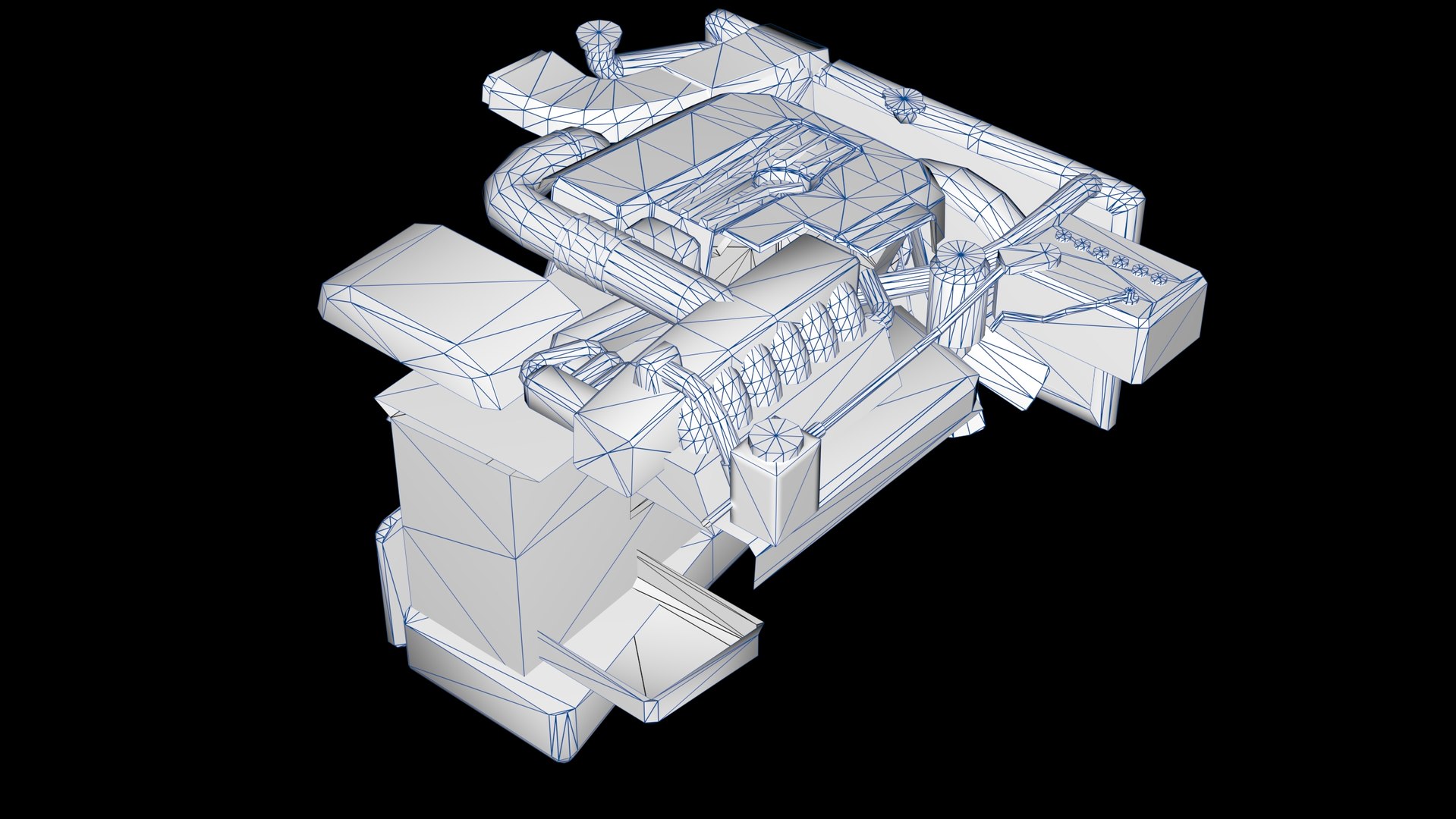3D Model RB25DET Neo Turbo Low Poly Engine - TurboSquid 2307175