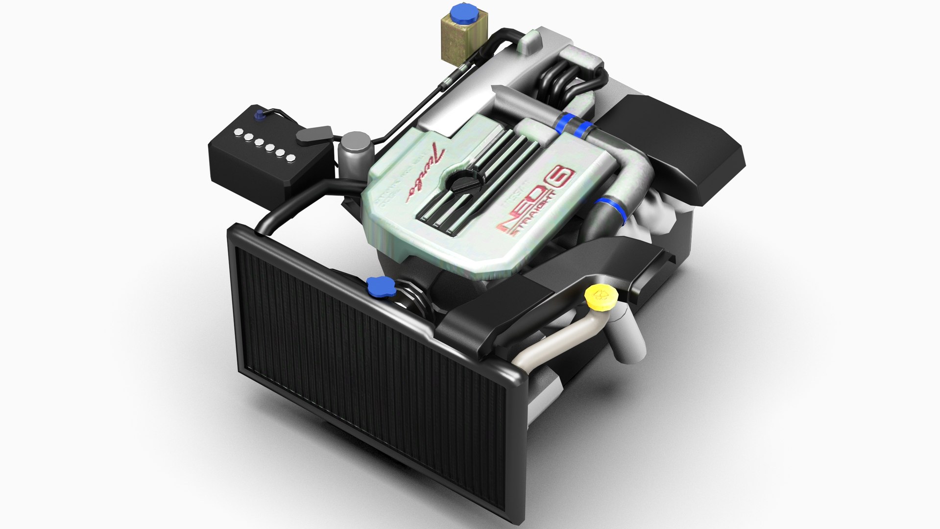 3D Model RB25DET Neo Turbo Low Poly Engine - TurboSquid 2307175