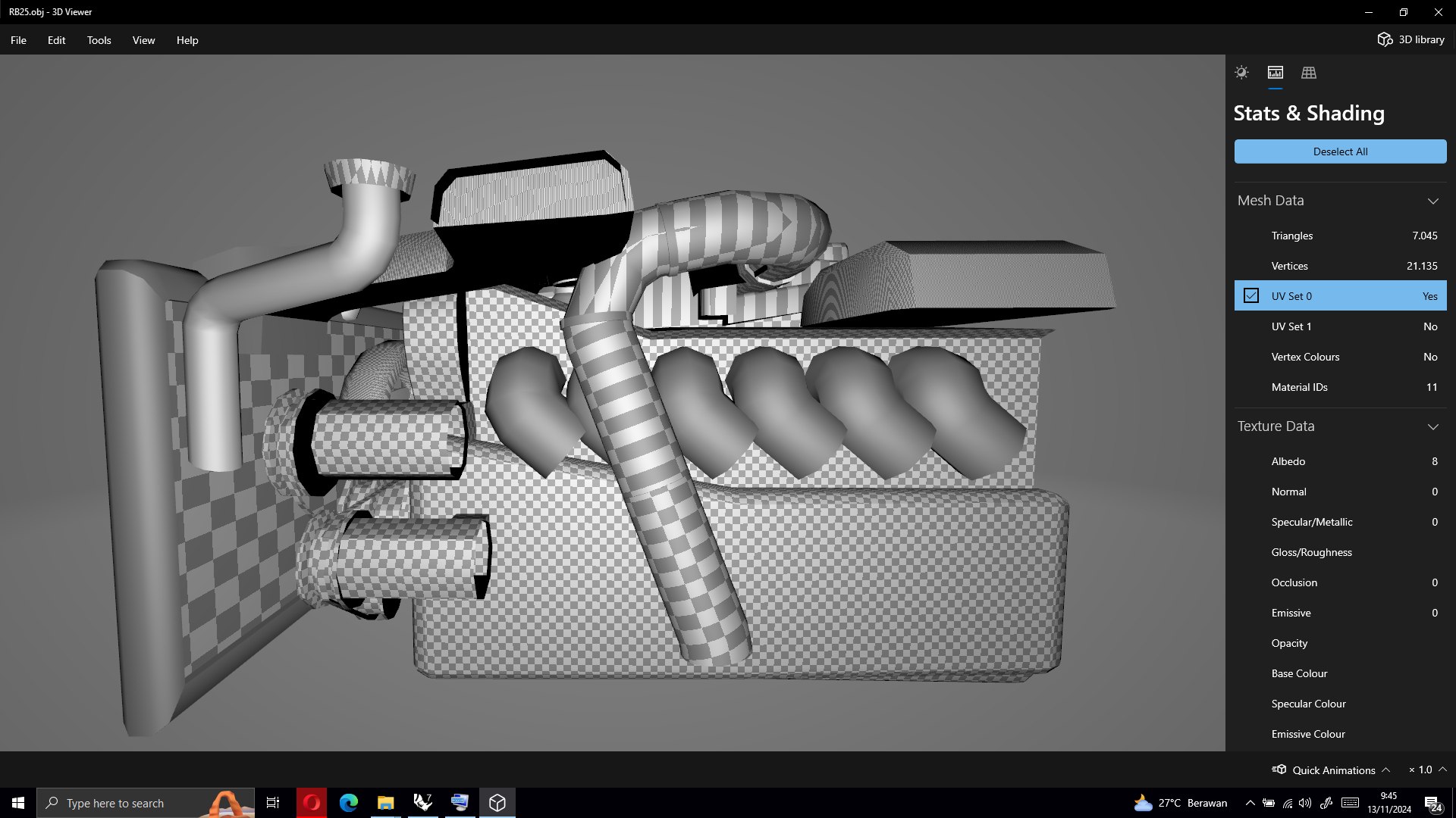 3D Model RB25DET Neo Turbo Low Poly Engine - TurboSquid 2307175