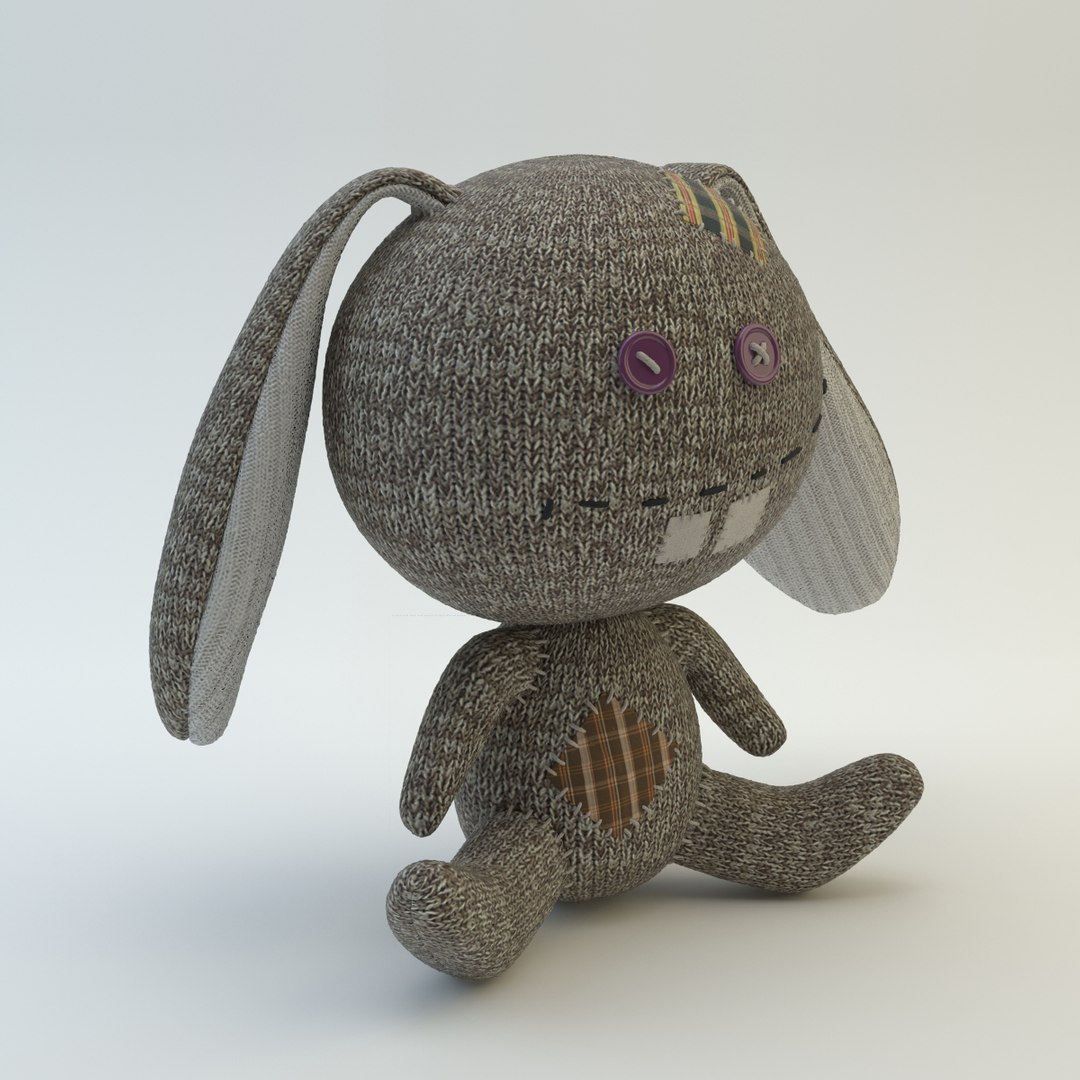 Toy Sock Rabbit 3d Model