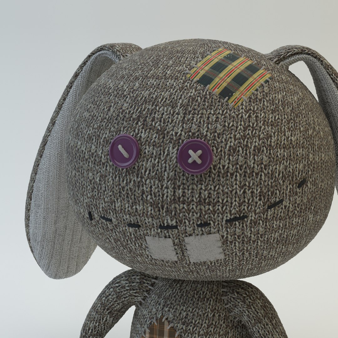 Toy Sock Rabbit 3d Model