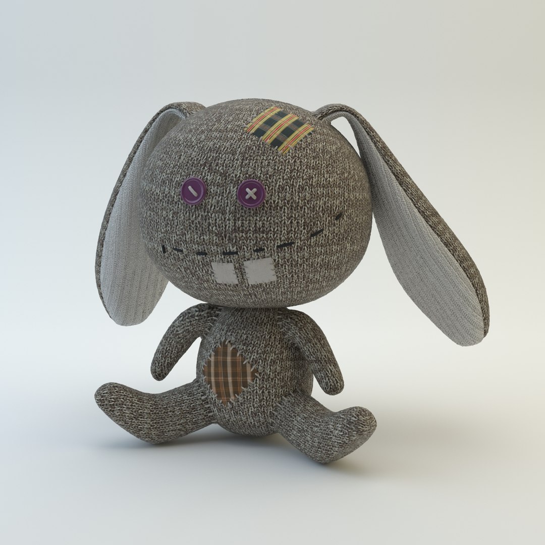 Toy Sock Rabbit 3d Model